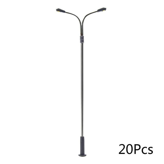 Garden Street Light Model Railway Train Post Lamp Two Heads Micro ...
