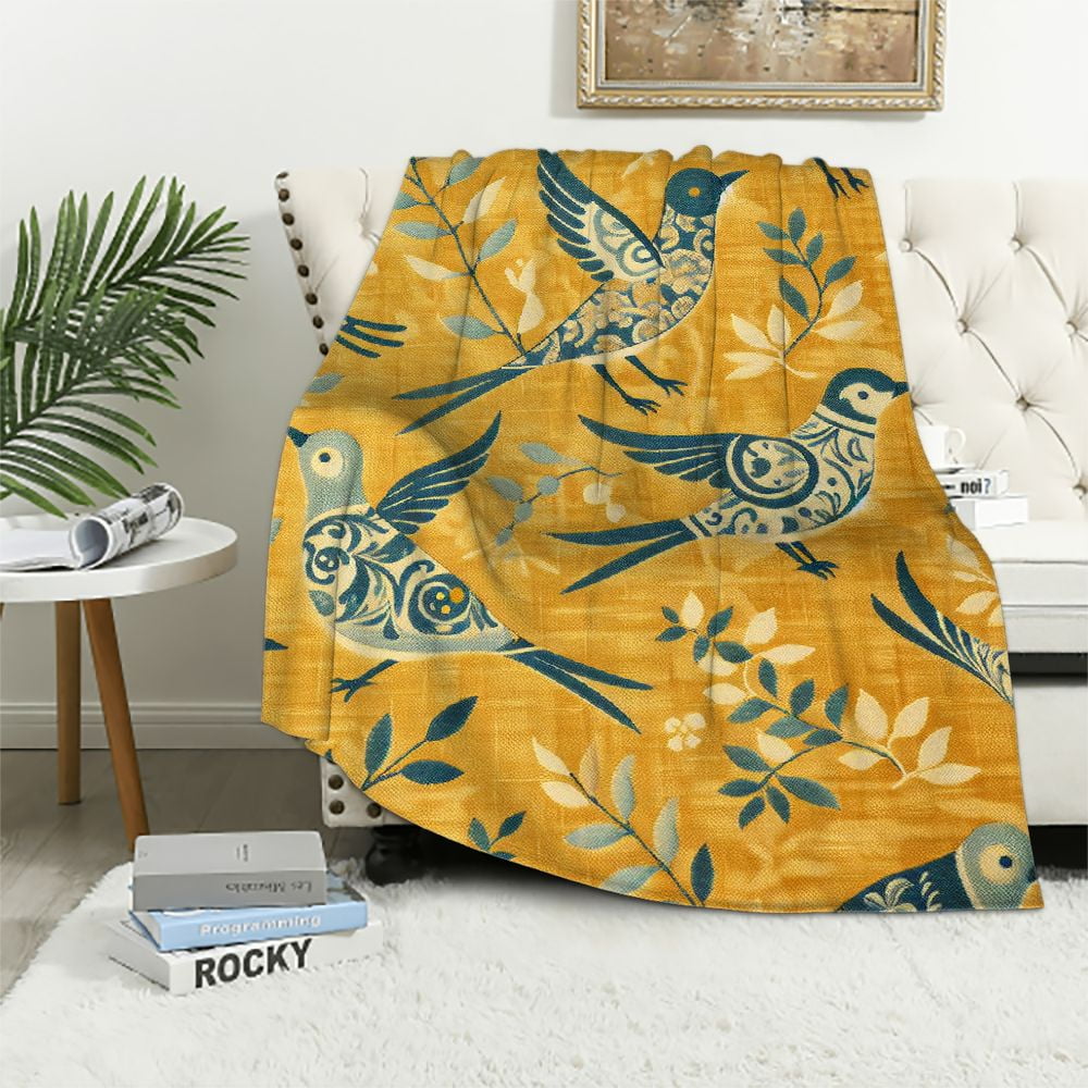 Garden Style Cotton Flowers and Birds Pattern Printed Duvet Cover ...