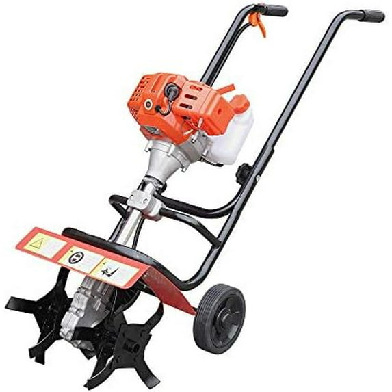 Garden Tiller Cultivator, Powerful 52cc Gas Powered Small Rototillers ...