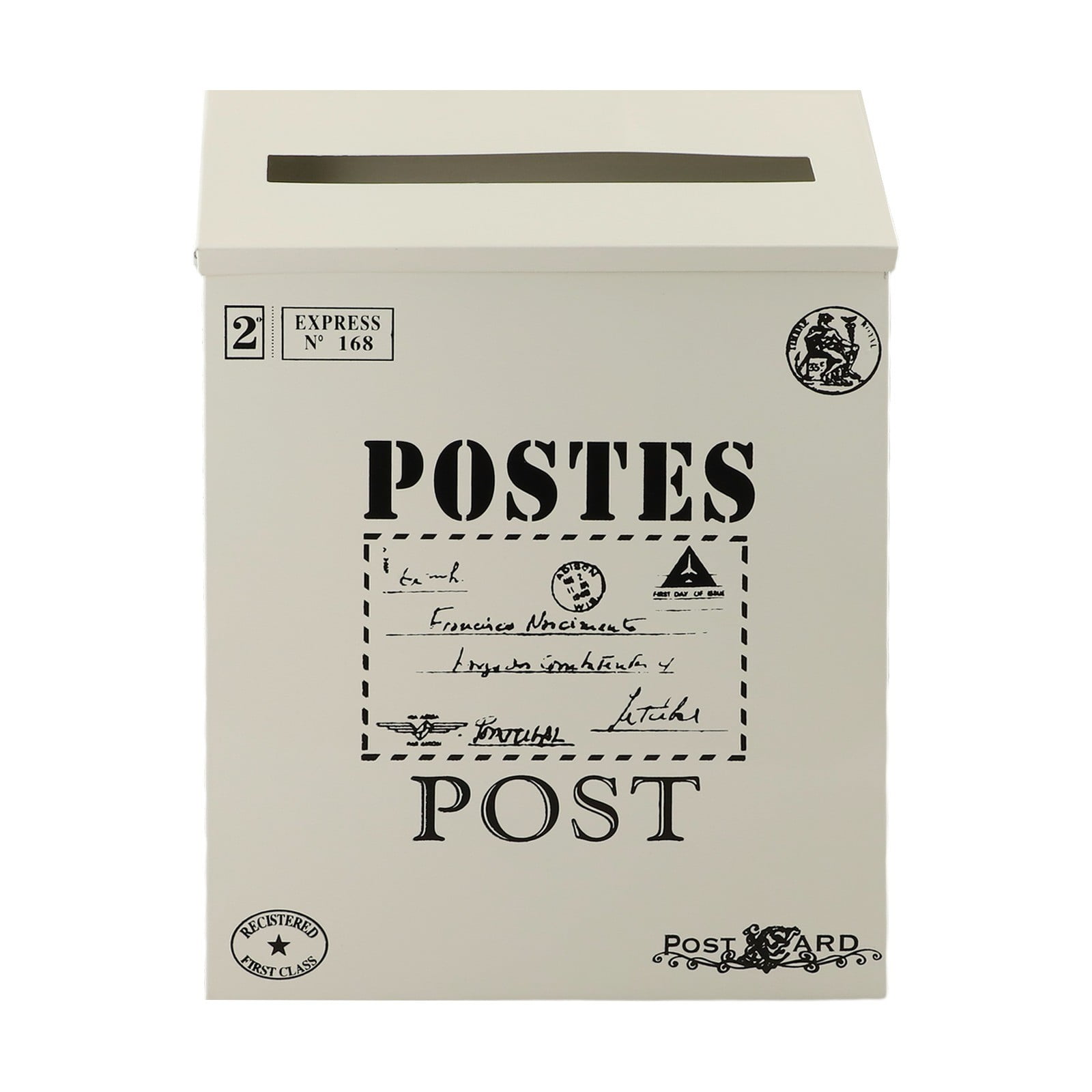 Garden Tin Mailbox Metal Wall Mount Mail Box Newspaper Holder For Home ...