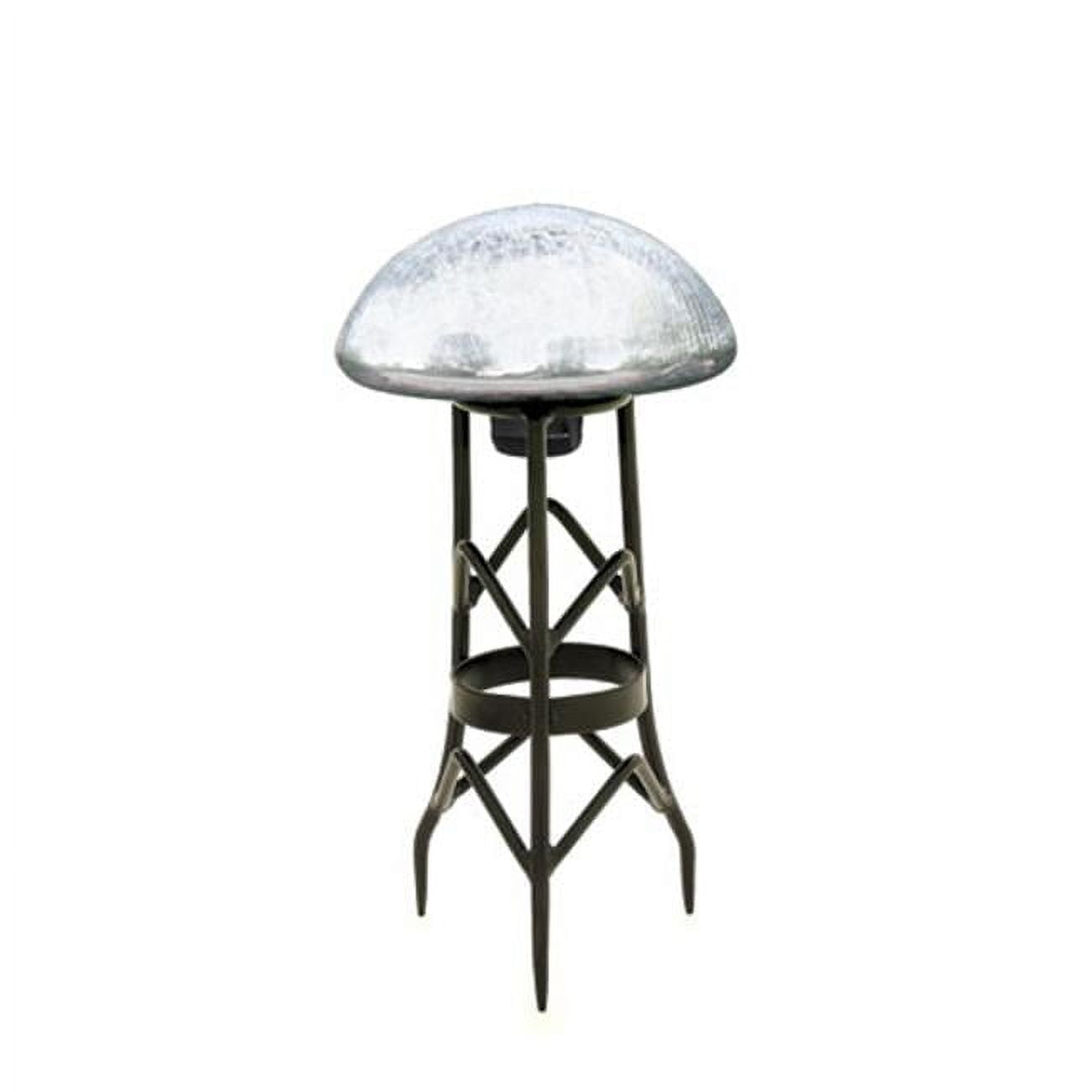 Garden Toad Stool - Silver Crackle - Walmart.com