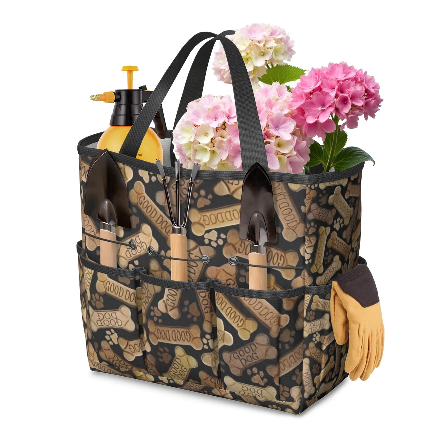 Garden Tool Bag,Dog Bones and Dog Footprints Garden Tool Organizer ...
