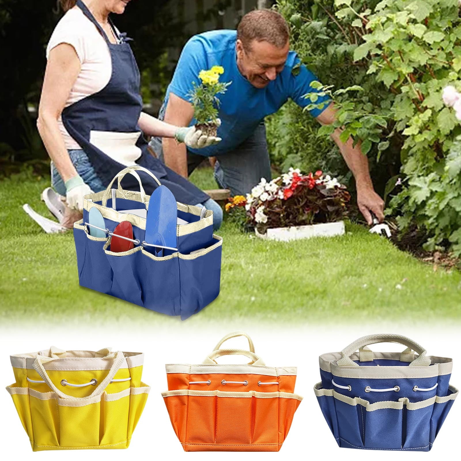 Garden Tool Bag Organizer - 8-Pocket Tote for Pruning Shears ...