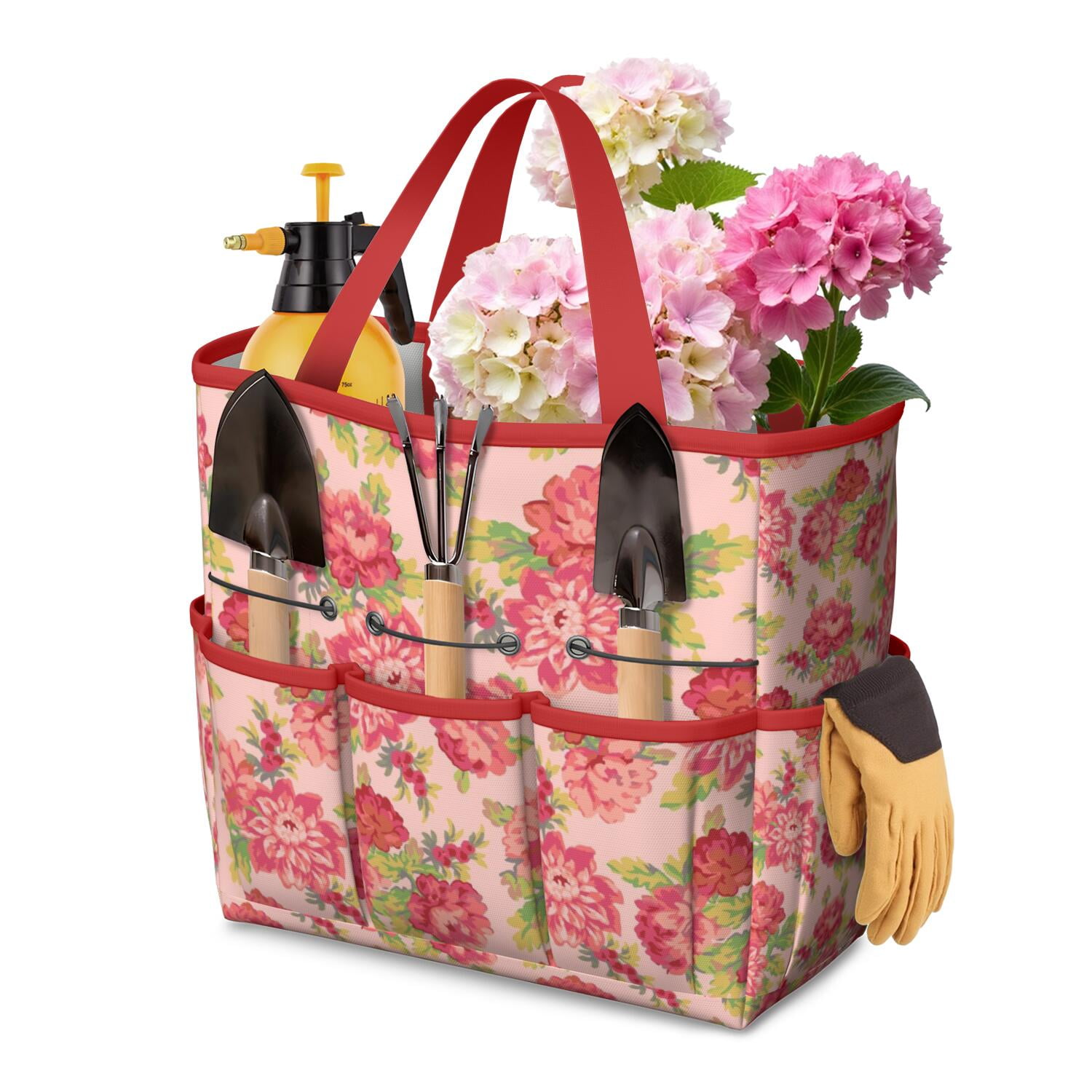 Garden Tool Bag,Pioneer Flower Floral Print Pattern Garden Tool ...