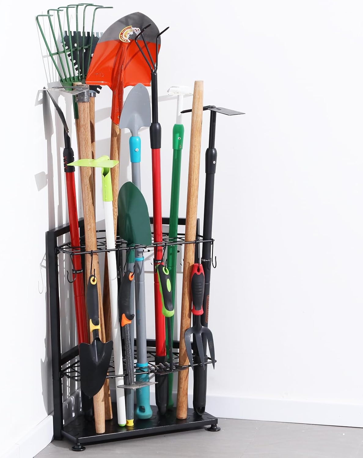 Garden Tool Organizer for Corner,Yard Tools Rack for Garage Storage ...