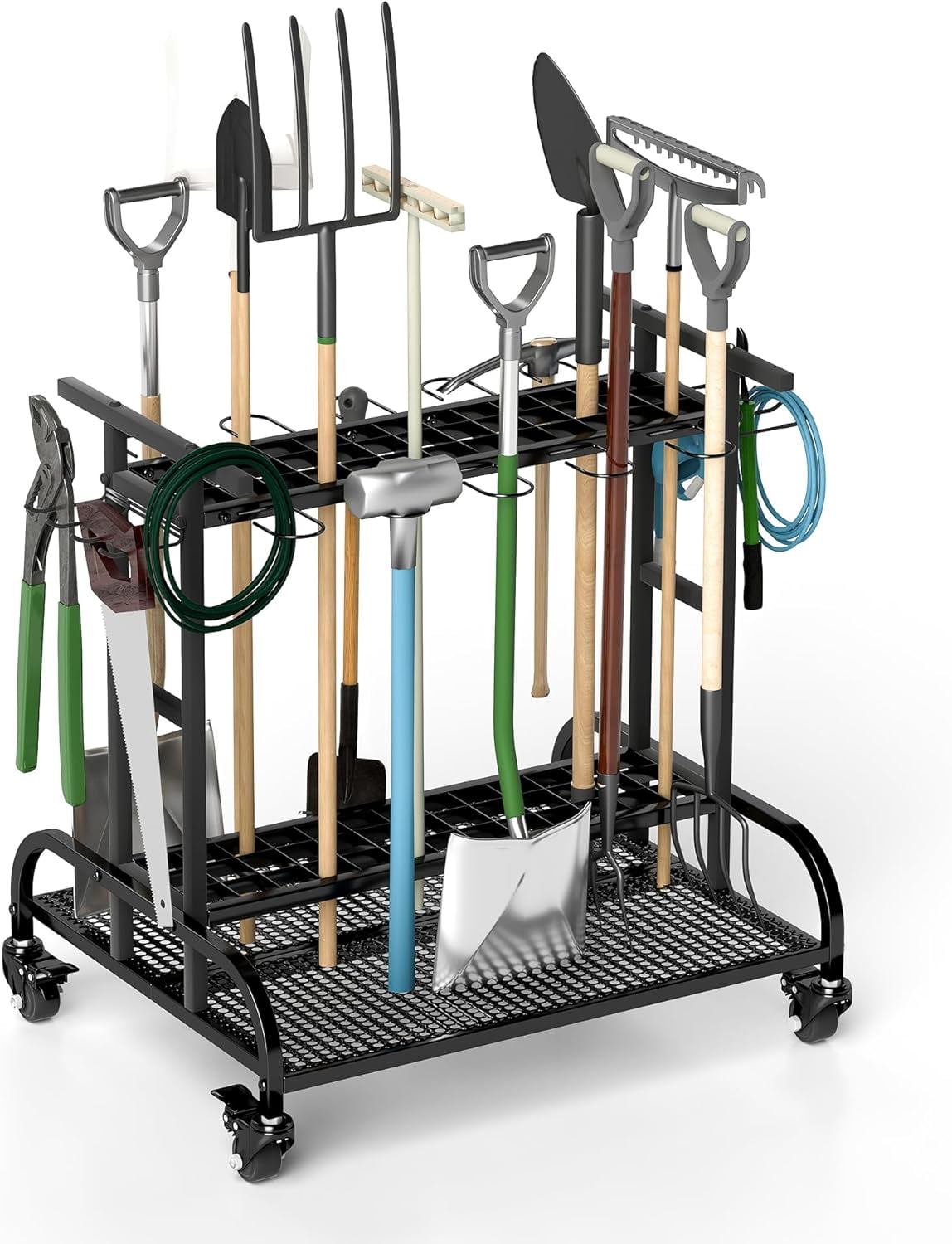 Garden Tool Organizer for Garage 3 Tier Utility Yard Tool Storage ...