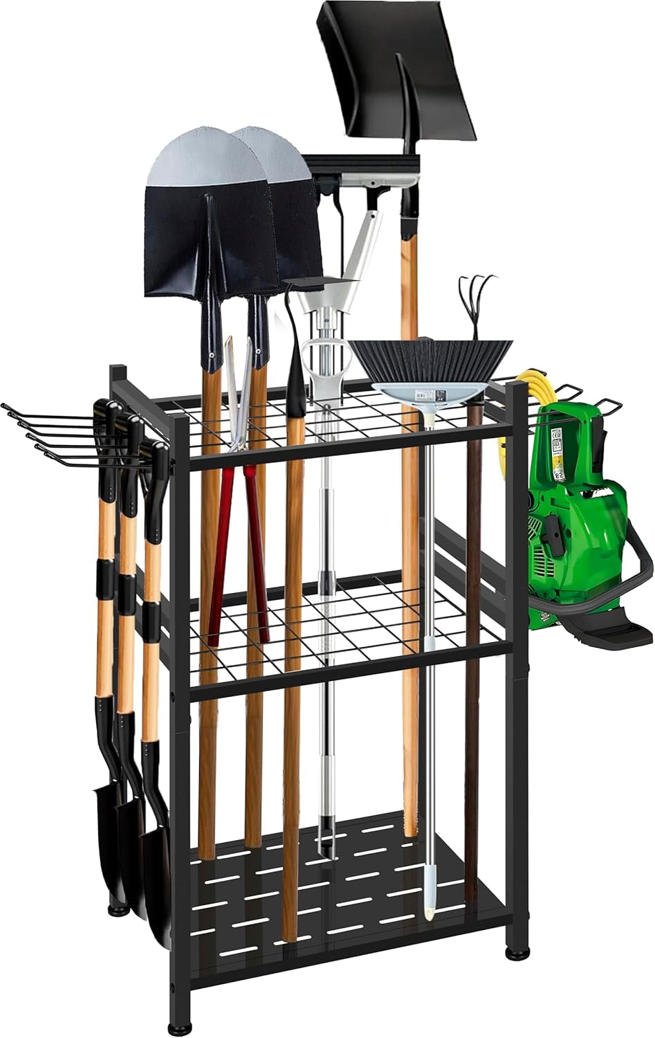 Garden Tool Organizer, Heavy Duty Garage Tool Storage Rack Utility Yard ...