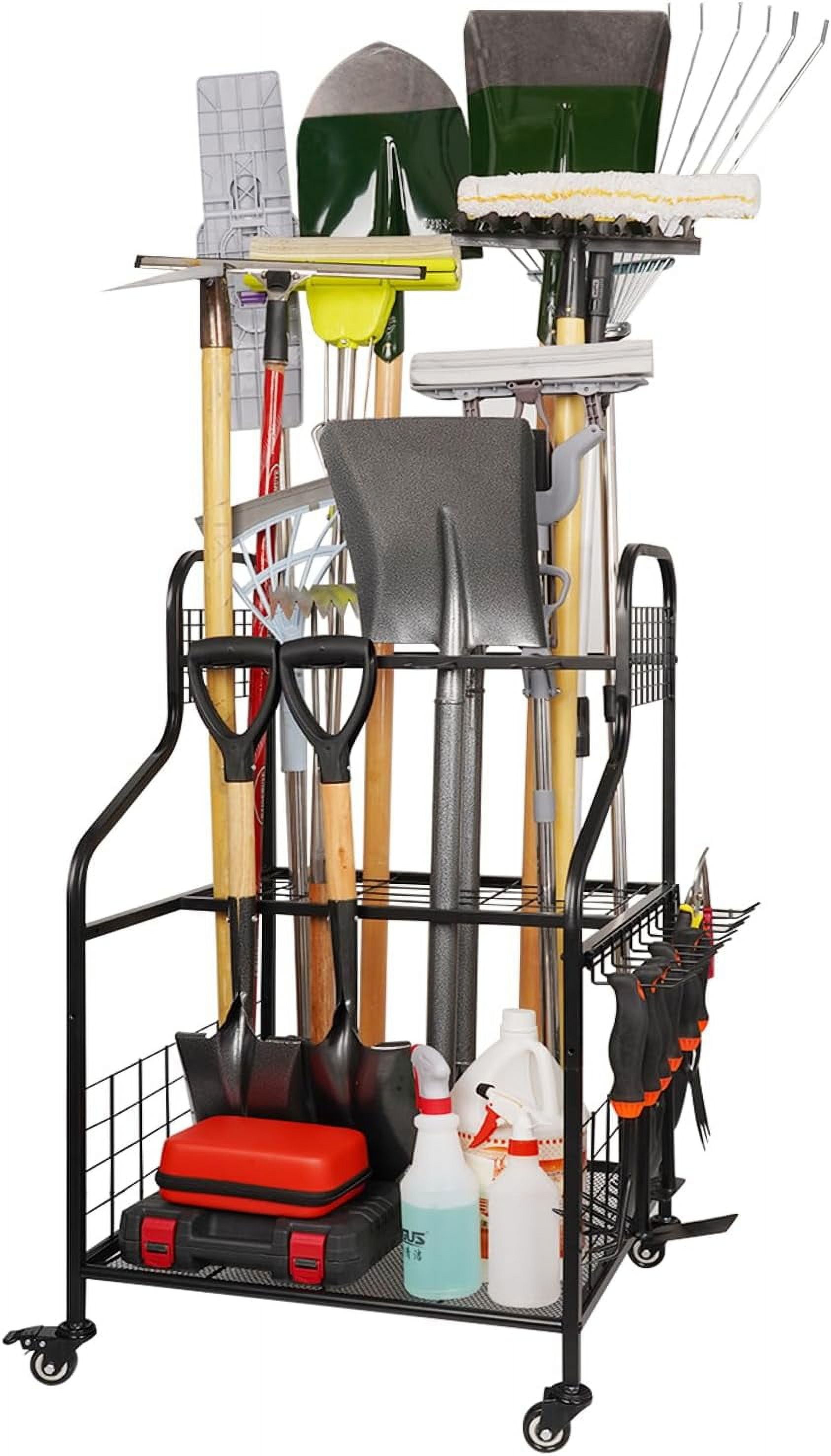 Garden Tool Organizer,Heavy Duty Steel Yard Tool Organizer for Garage ...