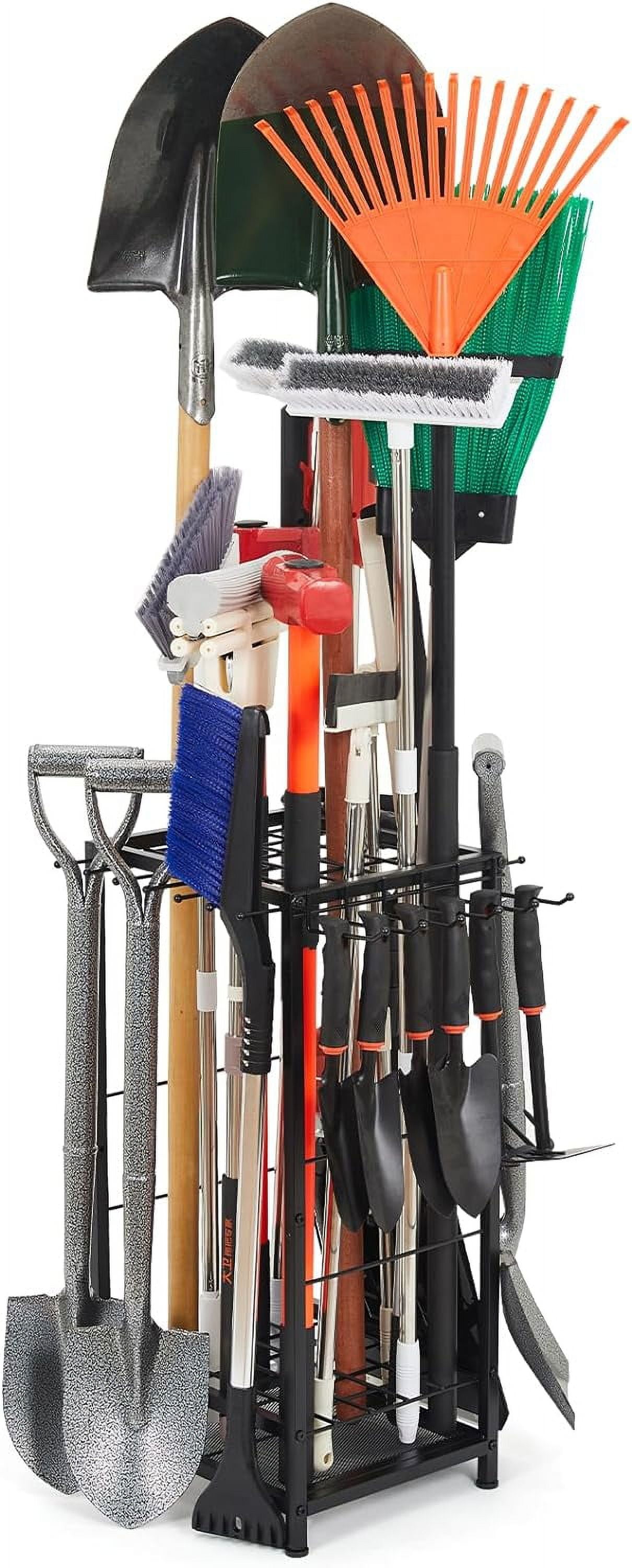 Garden Tool Organizer Holds 50 Long-Handled Tools/Rakes/Brooms/Shovles ...