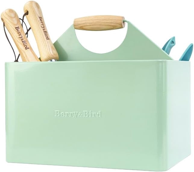 Garden Tool Organizer, Metal Garden Caddy with 4 Compartments and ...