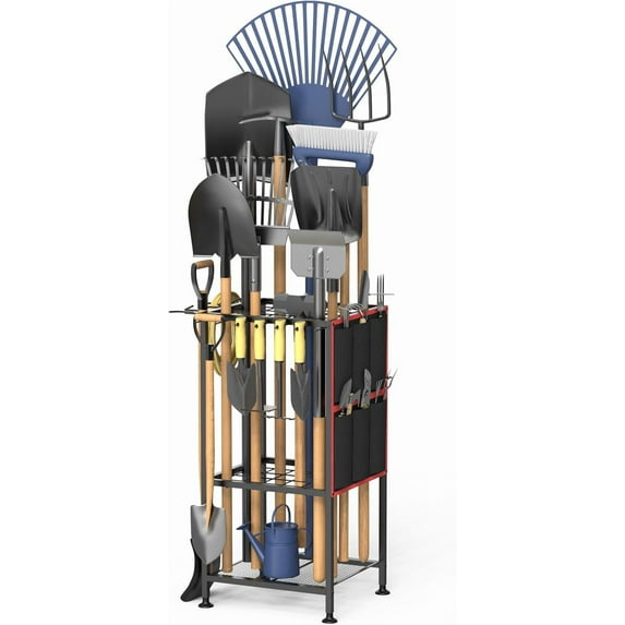 Garden Tool Organizer,Metal Yard Tool Organizer,Holds 50 Long-Handled ...
