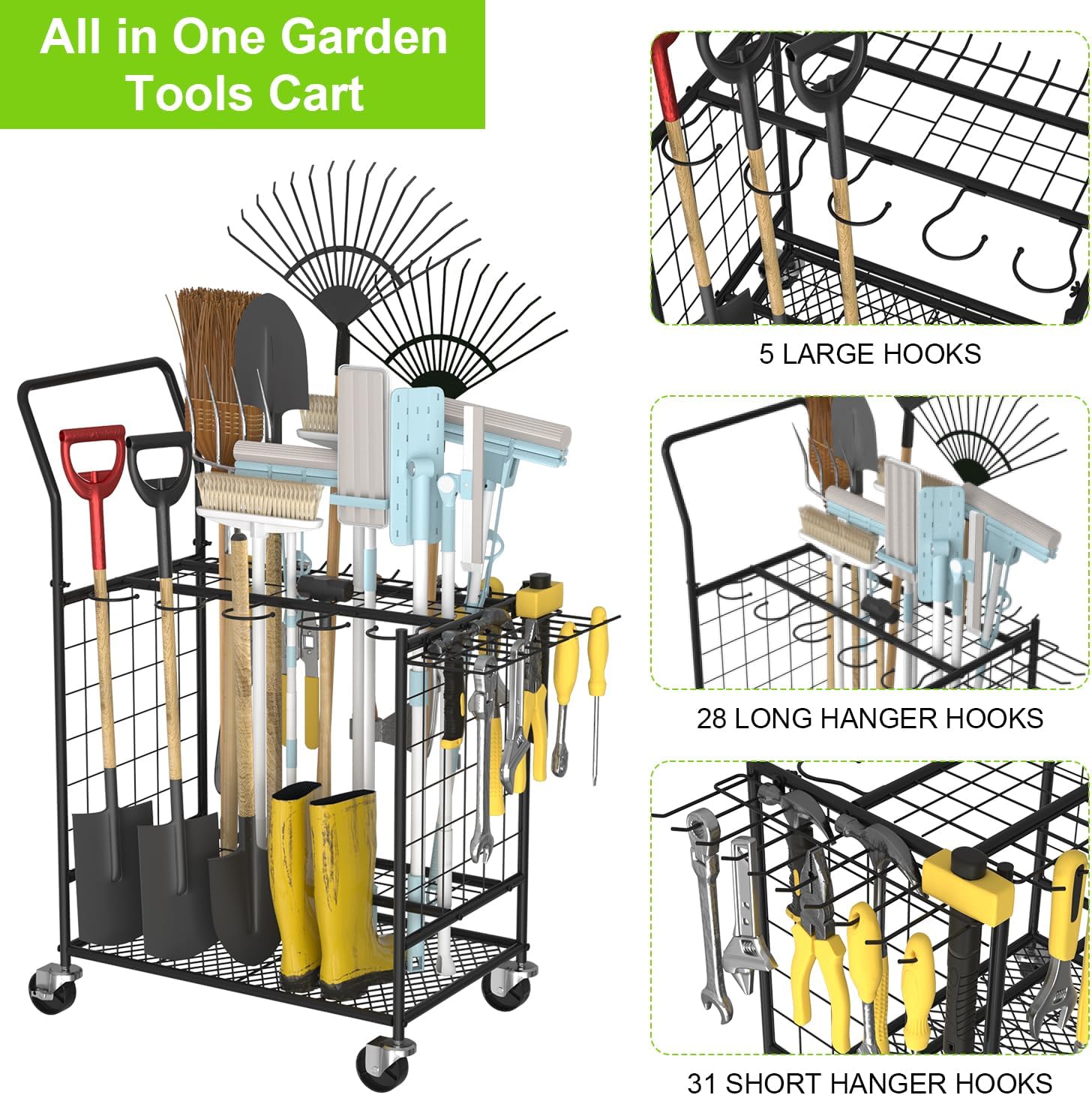 Garden Tool Organizer, Tool Organizer, Garden Tool Organizer for Garage ...