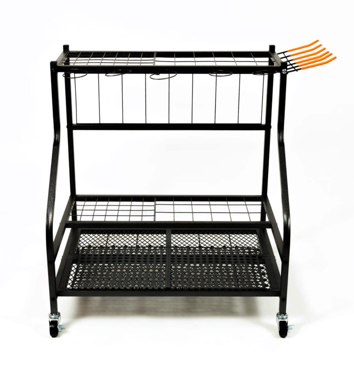 Garden Tool Organizer Stand for up to 55 Long-Handled Tools, Black ...