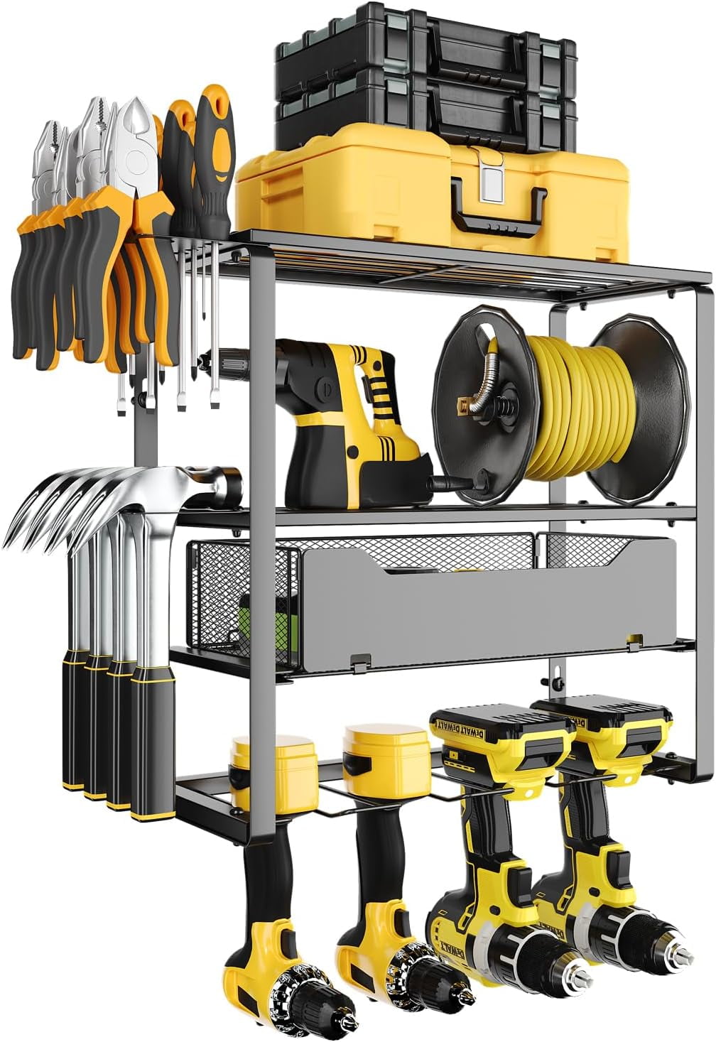 Garden Tool Organizer Storage Metal Yard Tool Organizer Heavy Duty ...