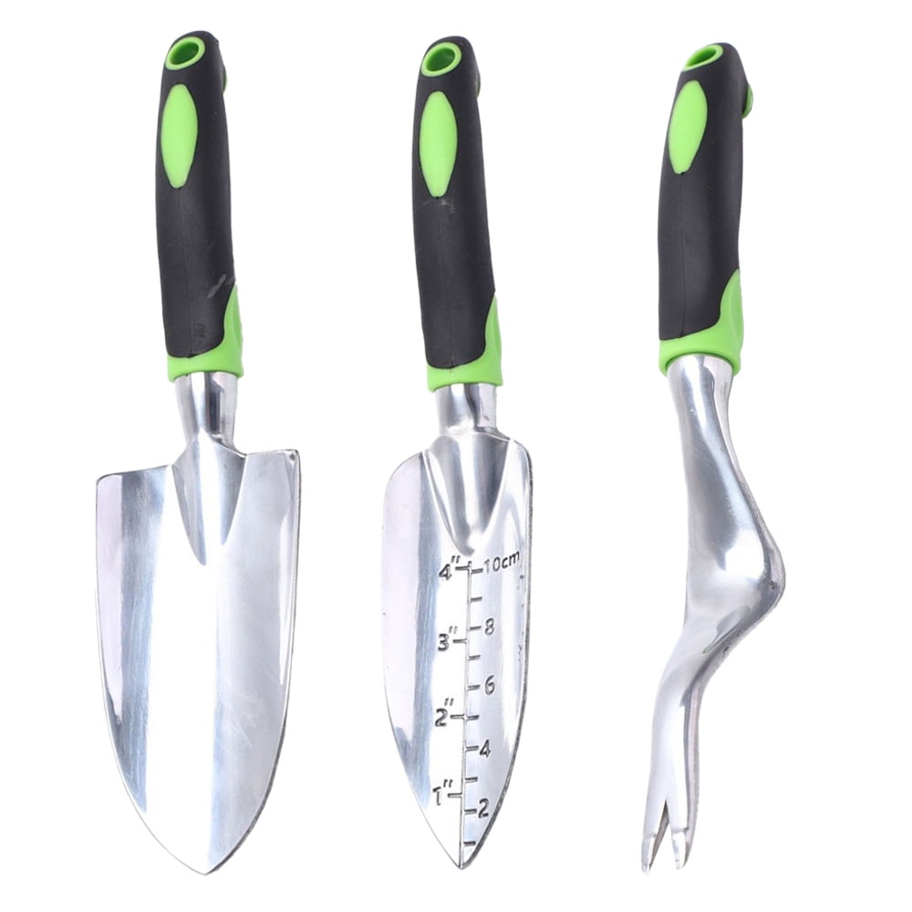 Garden Tool Set, 3 Piece Cast-Aluminum Heavy Duty Gardening Kit ...