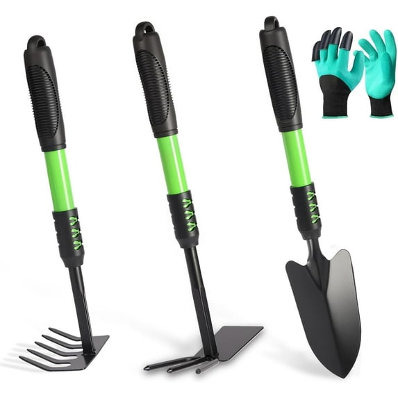Garden Tool Set, 4 Pack Gardening Tools, Stainless Steel Heavy Duty ...