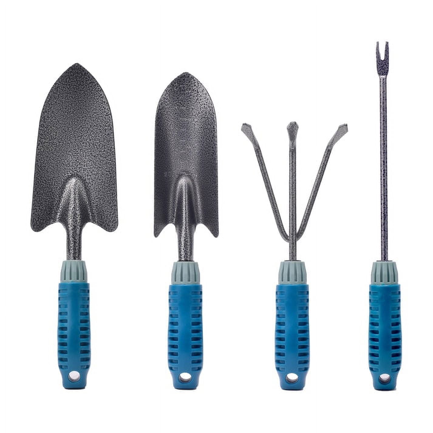 Charguy Garden Tool Set, 4 Piece Heavy Duty Gardening Tools, Ergonomic ...