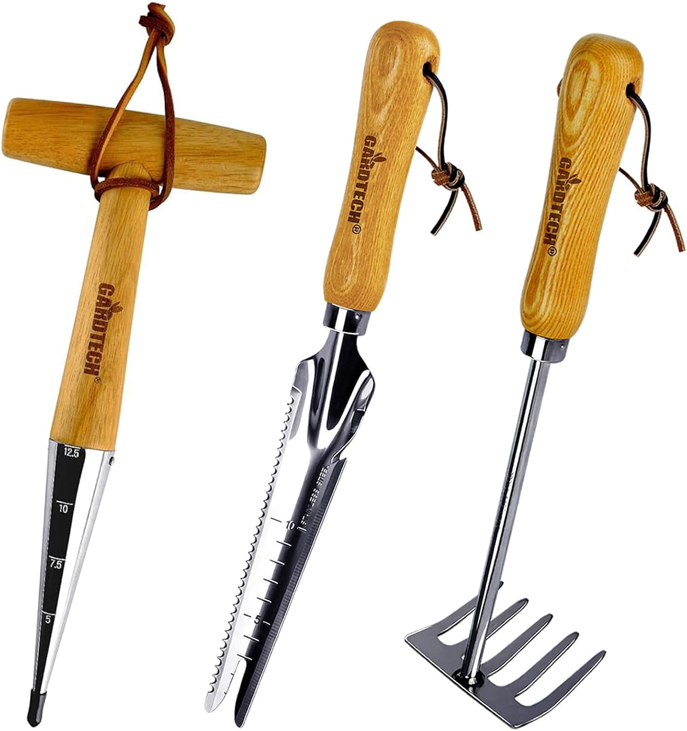 Garden Tool Set, 5 Pcs Gardening Tool Set with Weeder Puller, Dibber ...
