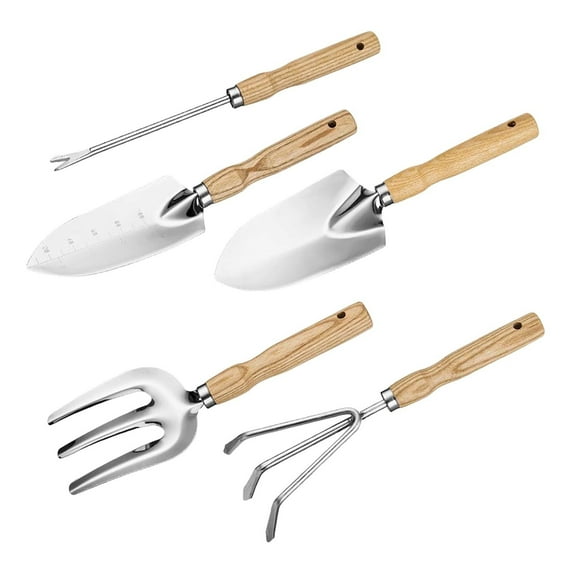 Garden Tool Set 5 Stainless Steel Garden Tools Gardening Kit With ...