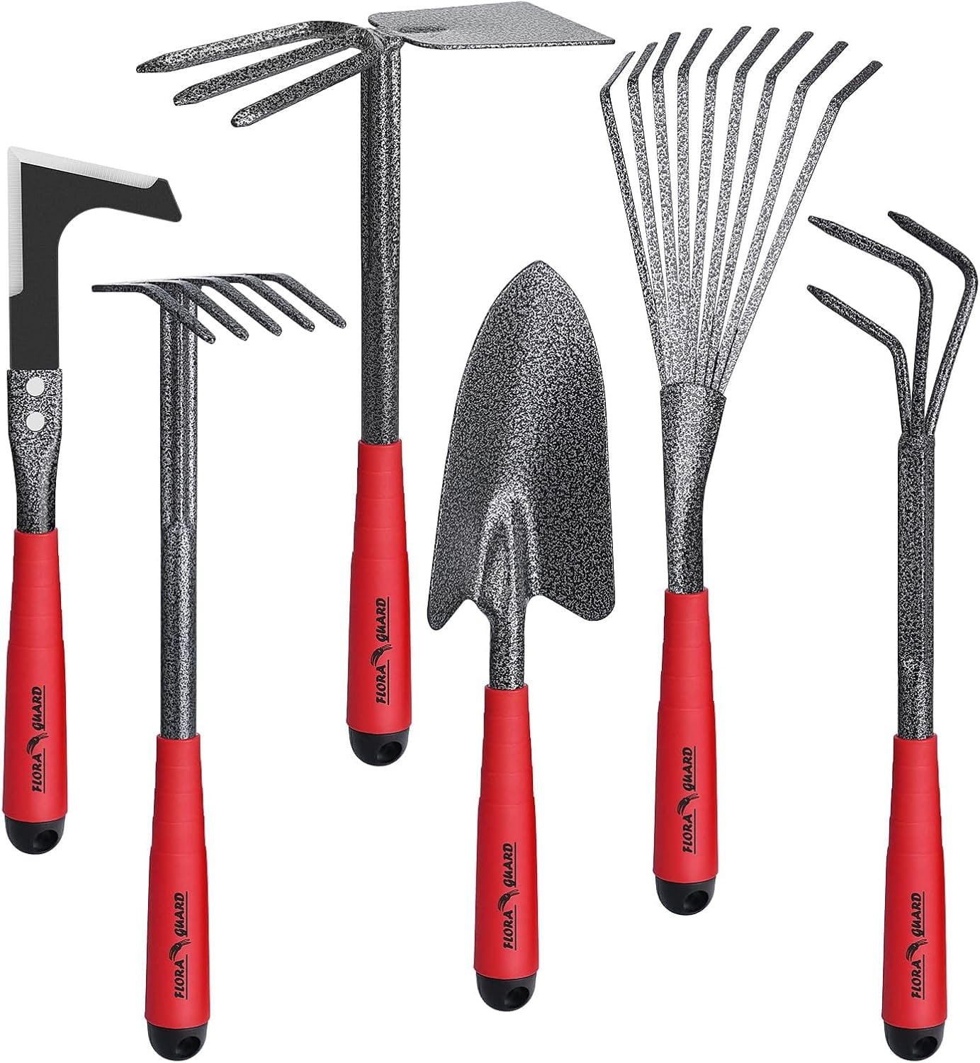 Garden Tool Set, 6-Piece Heavy Duty Gardening Hand Tools with Soft ...