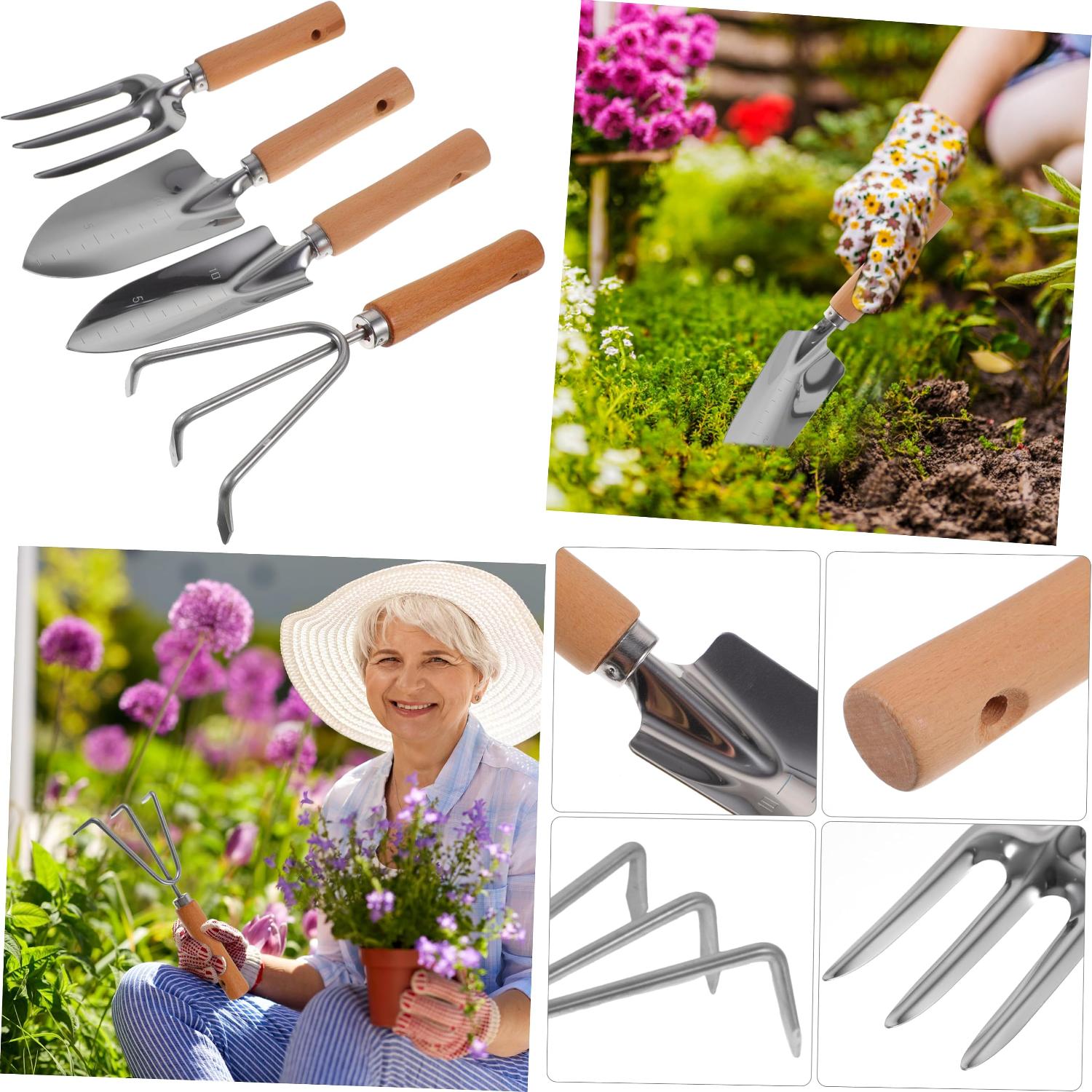 Garden Tool Set for Gardening Accessories - Premium Soil Shovel Three ...