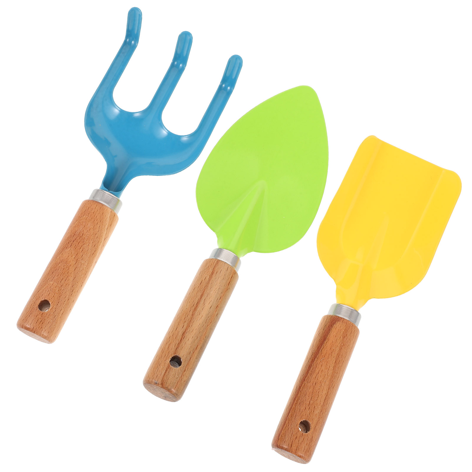 Garden Tool Set Kids Digging Shovel Mini Rake Three Piece Suit Wooden ...