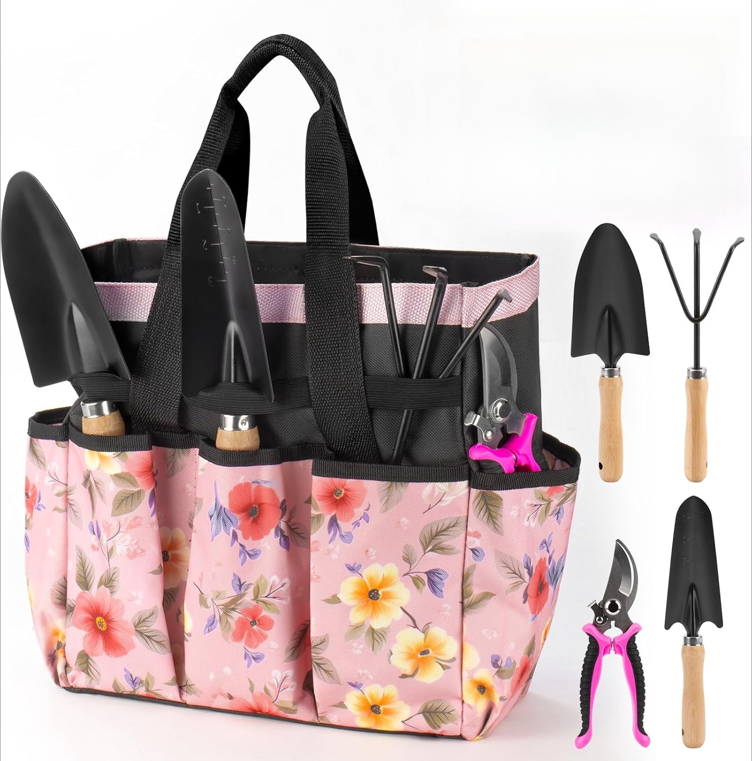 Garden Tool Set, Stainless Steel Heavy Duty Gardening Tool Set, with ...