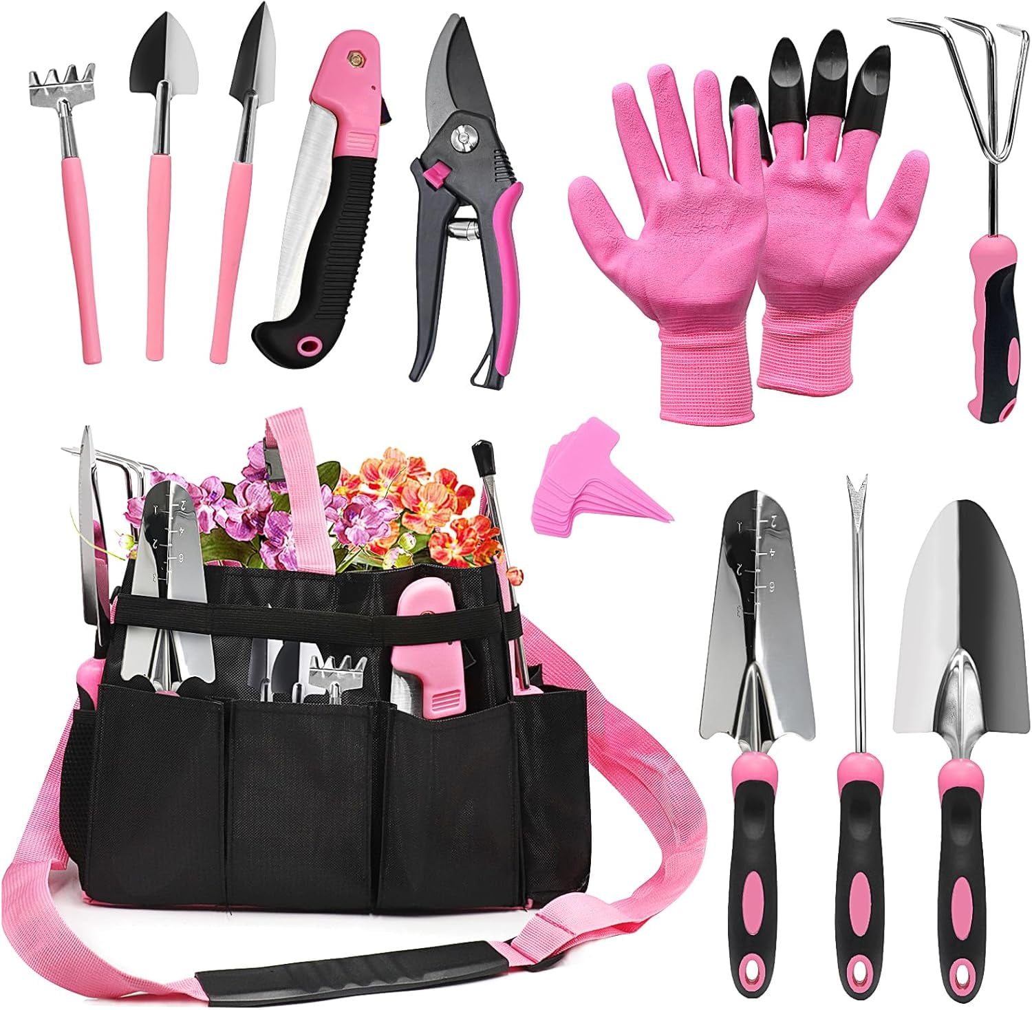 Garden Tool Set, Garden Tools Set for Women, 16 Pieces Stainless Steel ...