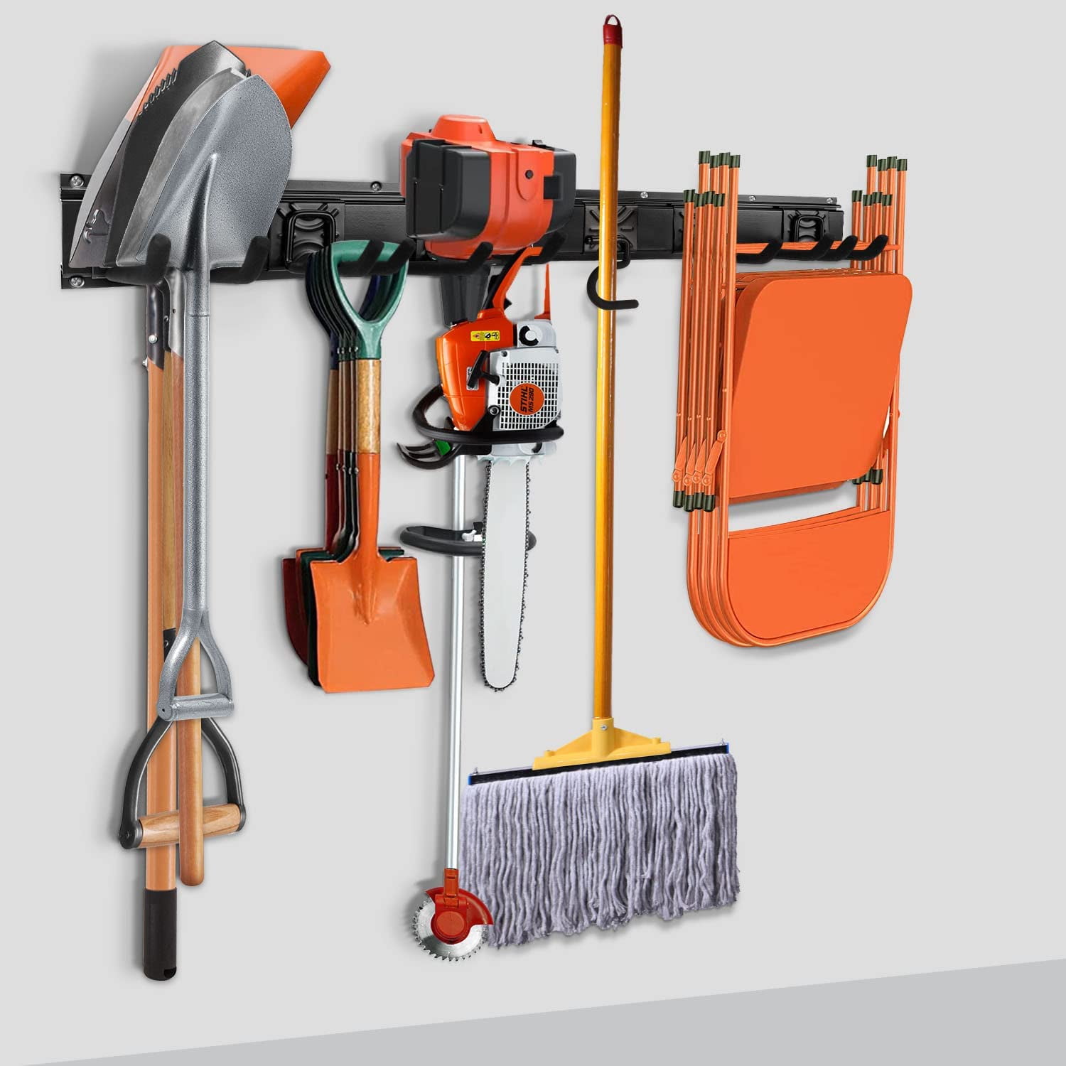 Garden Tool Storage Rack, Outdoor Power Tools Hangers for Garage Wall ...