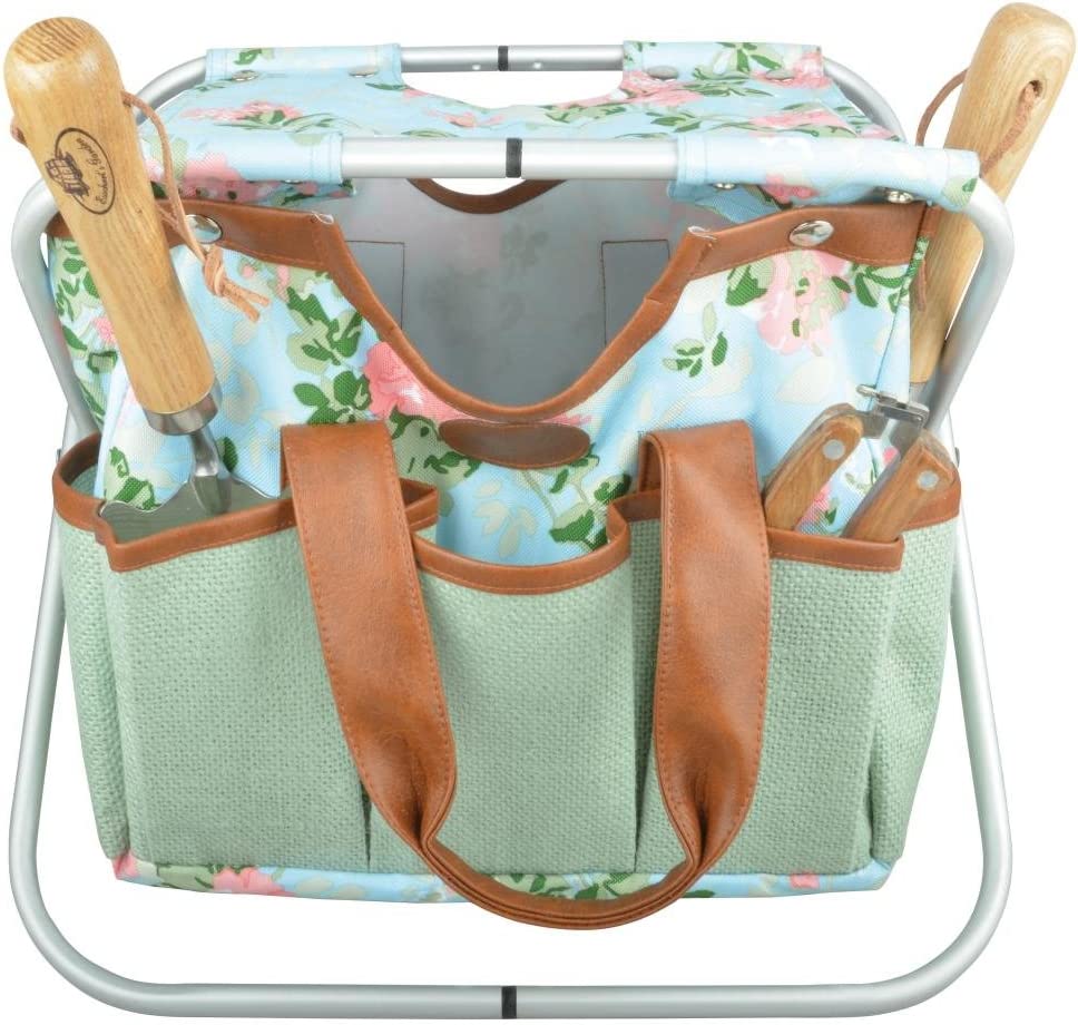 Garden Tool Storage Stool Detachable Bag with Multiple Pockets Portable ...
