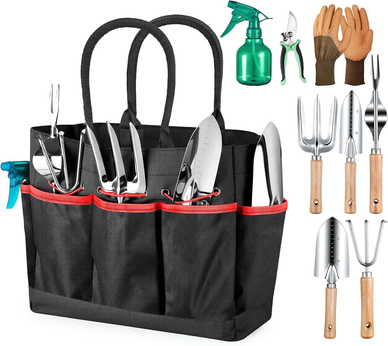 Garden Tools 9-Piece Heavy Duty Gardening Hand Tools with Fashion and ...