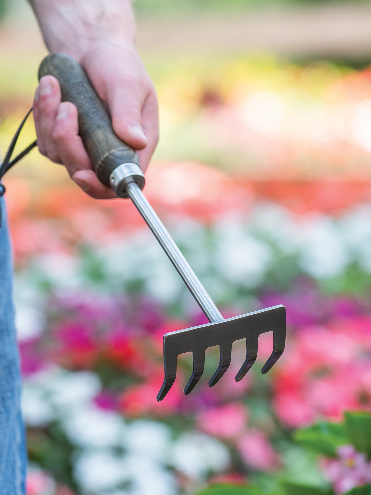 Garden Tools - Burpee Stainless Steel 5 Tine Rake - Walmart.com