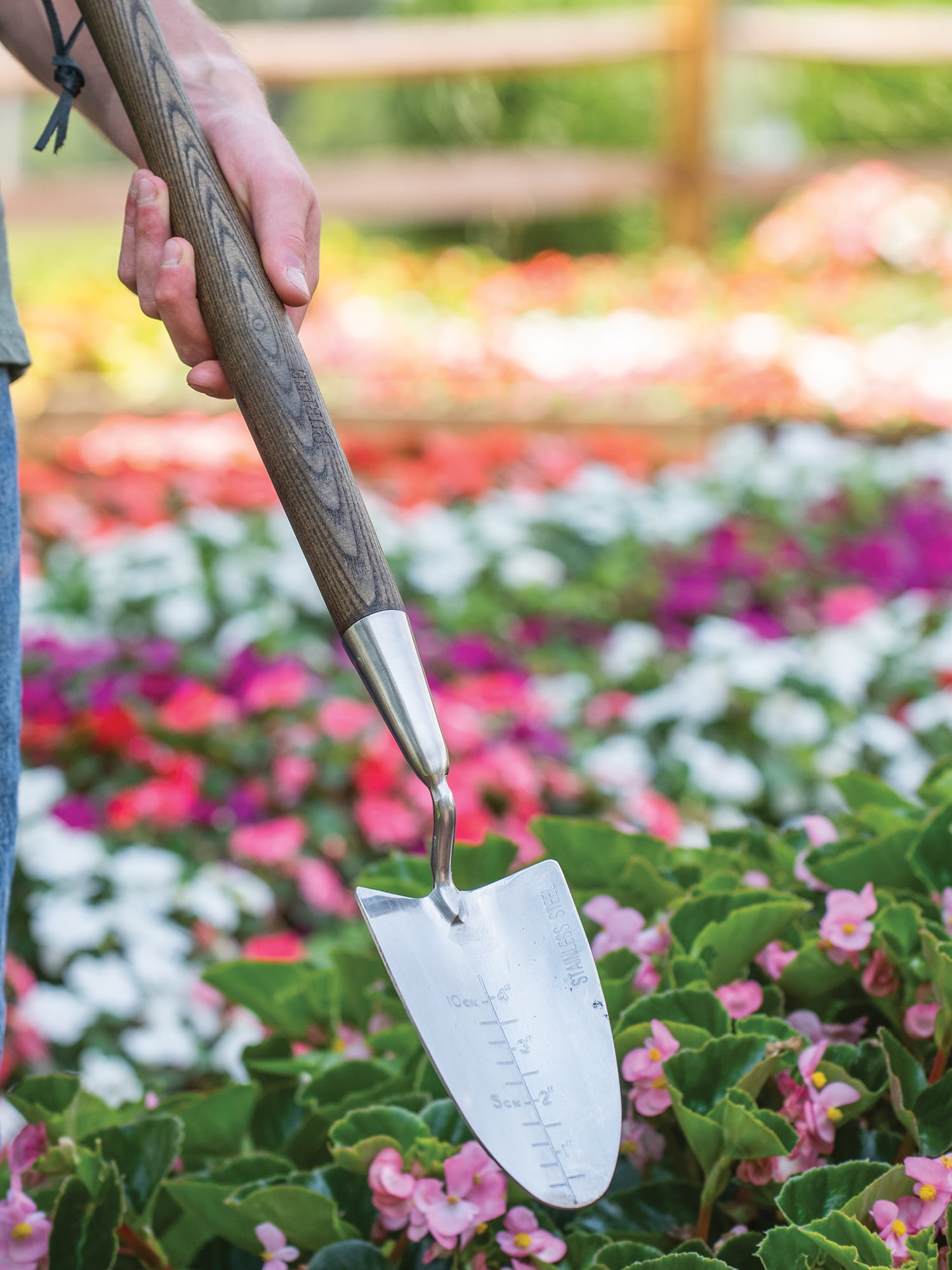Garden Tools - Burpee Stainless Steel Long Handle Trowel - Walmart.com