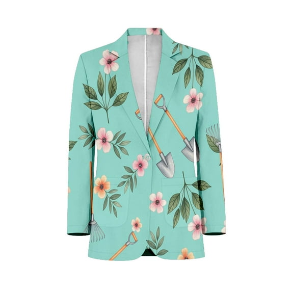 Garden Tools Floral Print Customized Men's Suits full man Shawl Collar ...