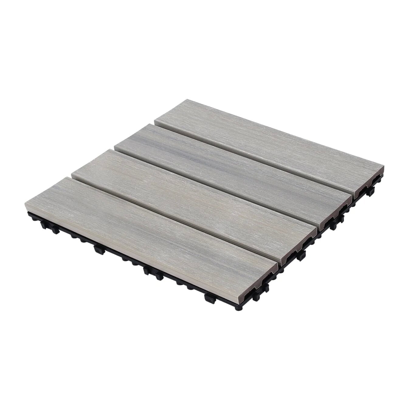 Garden Tools Patio Floor Tiles Pack of 22 WPC Wood-Plastic Composite Patio Deck Tiles DIY ...