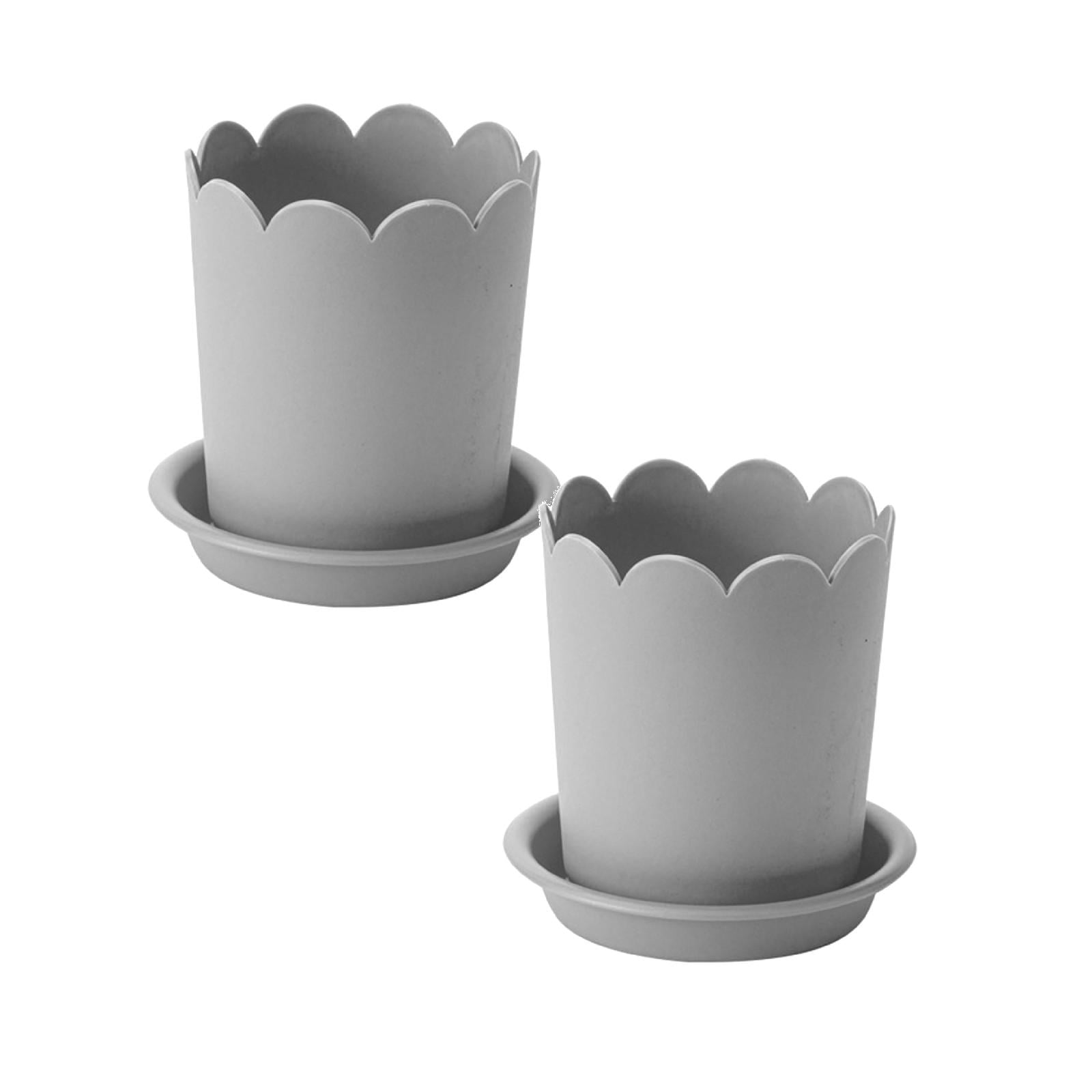 Garden Tools, Plastic Plant Pots For Plants With Saucers Indoor Set Of ...