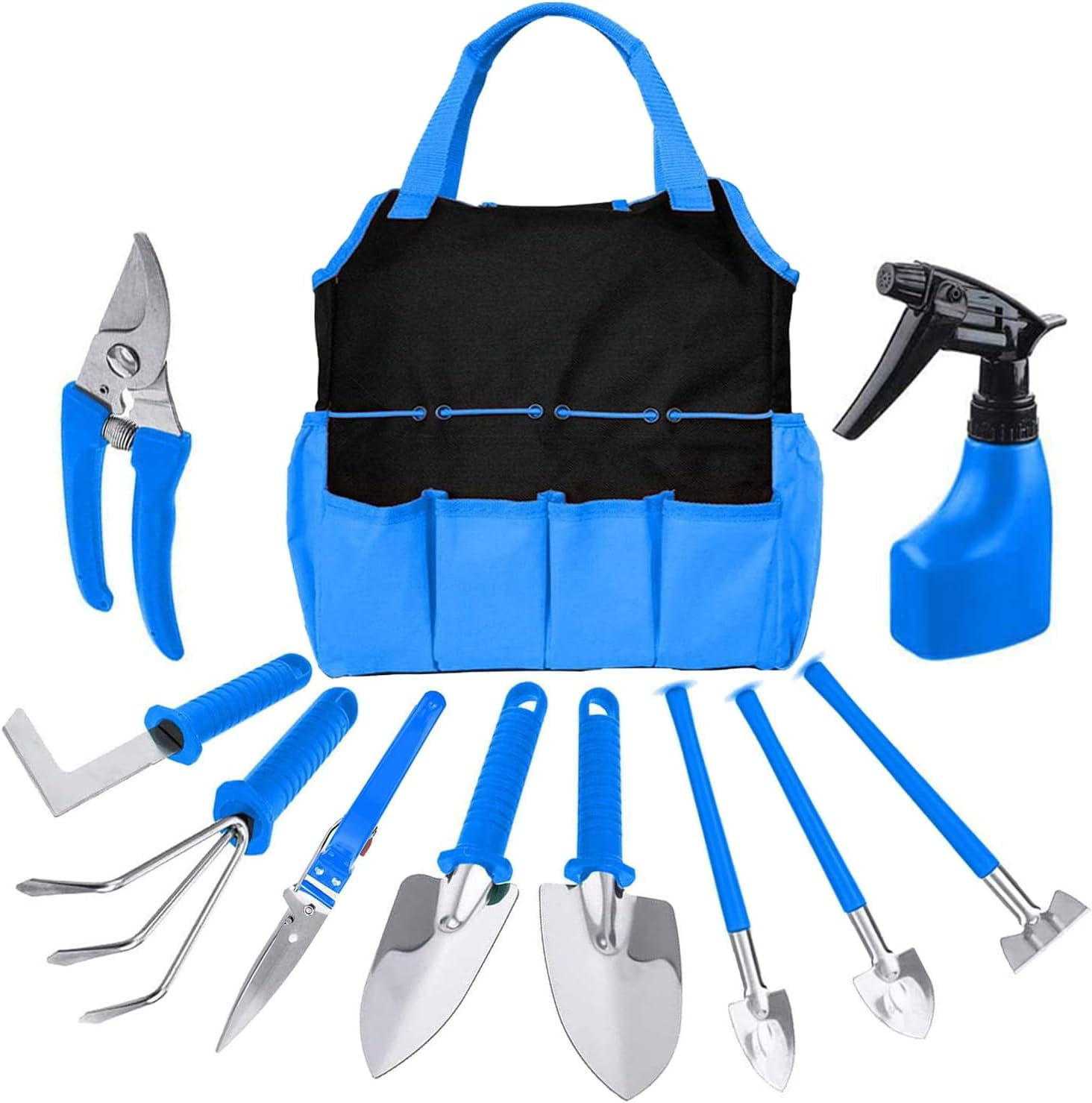 Garden Tools Set, 10 Pieces Stainless Steel Heavy Duty Gardening Tools ...