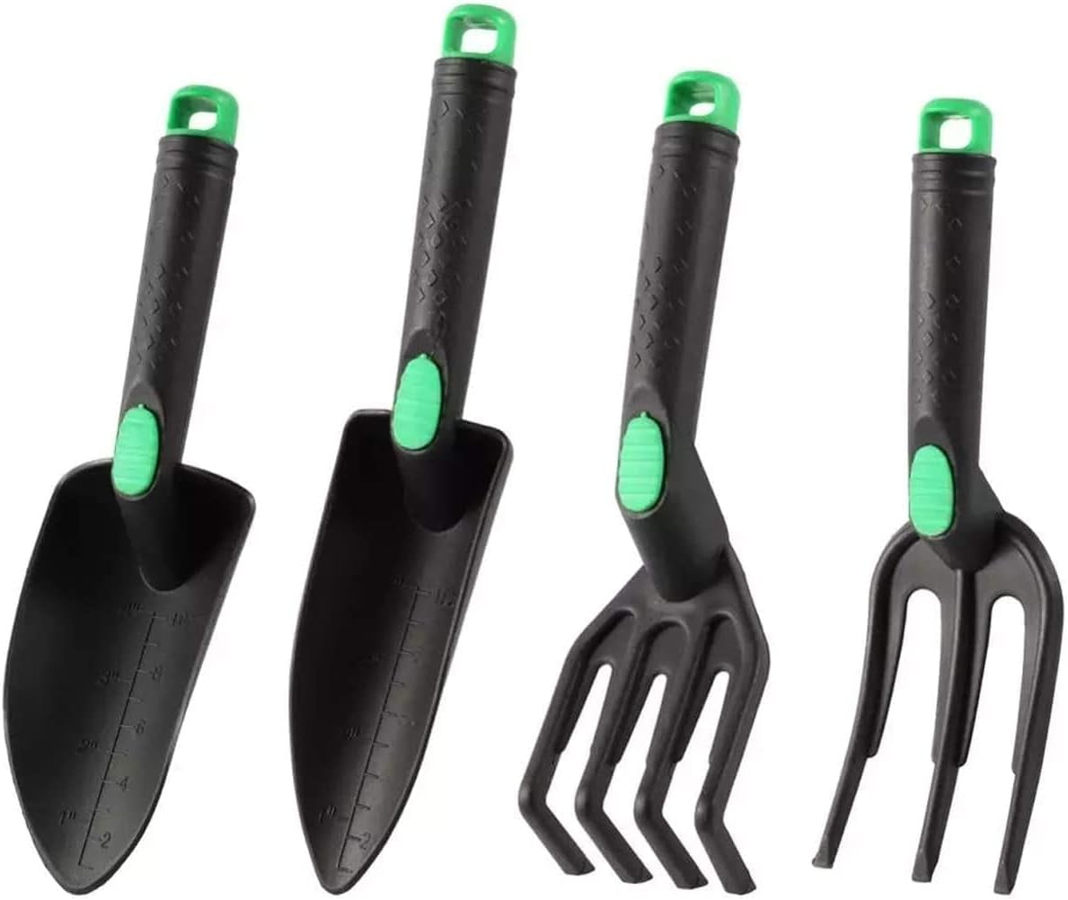 Garden Tools Set, 4 Piece Heavy Duty Gardening Tools Kit, Ergonomic ...