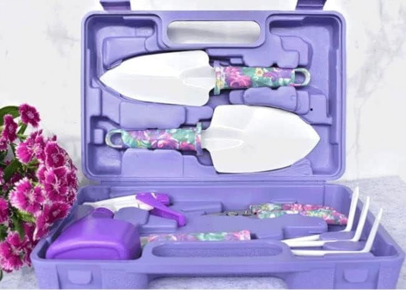 Garden Tools Set, 5 Pieces Gardening Tools with Purple Floral Print ...