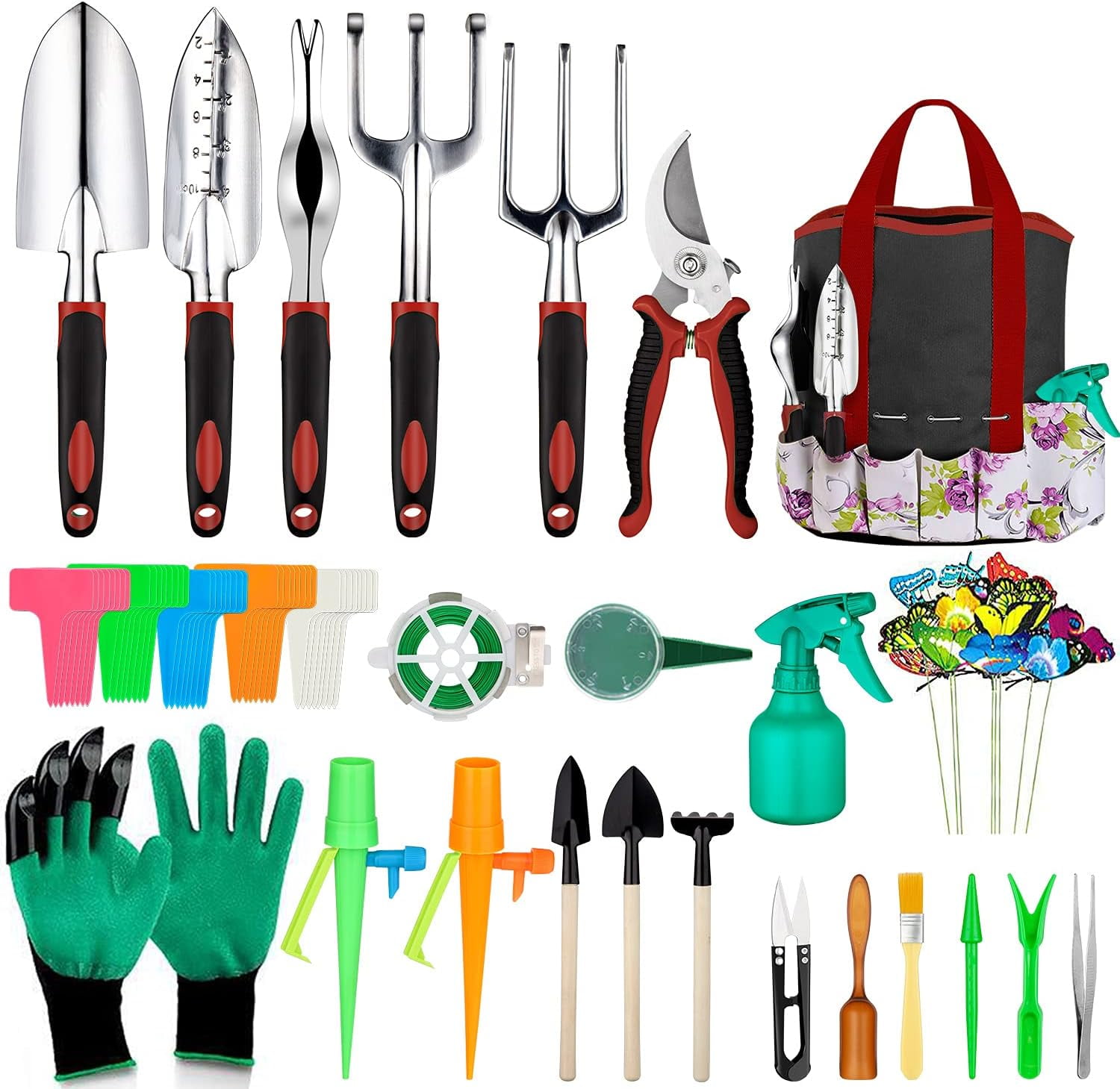 Garden Tools Set 83 Piece, Succulent Tools Set Included, Heavy Duty ...