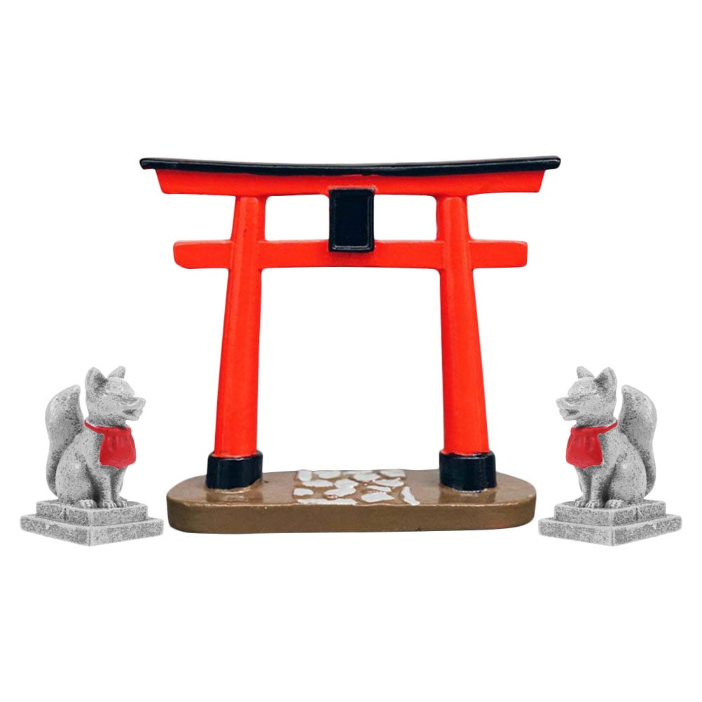 Garden Torii Statue Mini Figurine Shinto Decorations Desktop Miniature ...