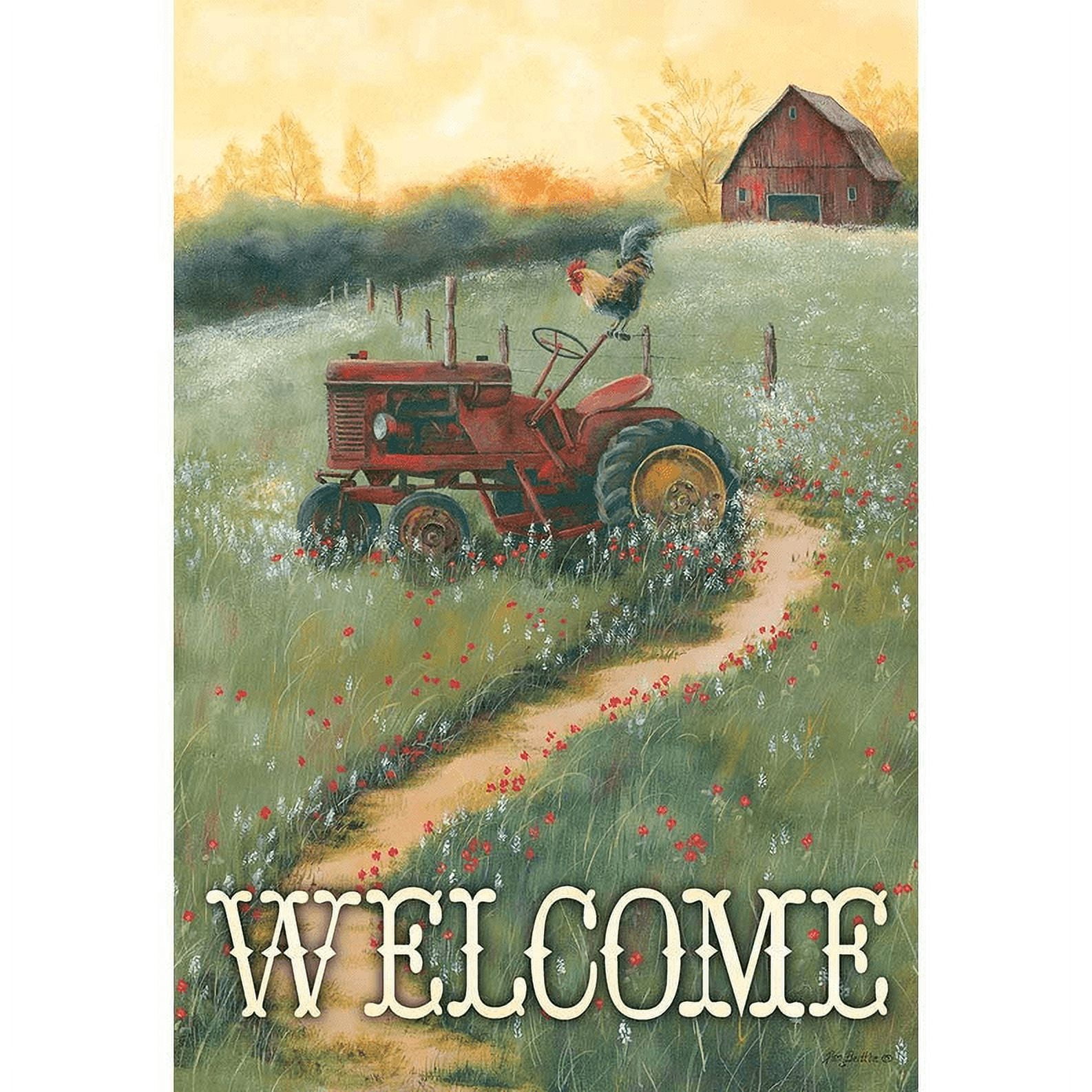 Garden Tractor Welcome Flag - Walmart.com
