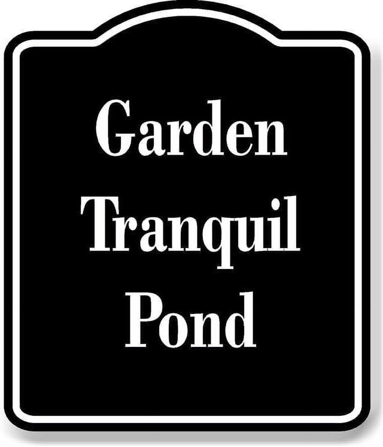 Garden Tranquil Pond BLACK Aluminum Composite Sign 20''x24'' - Walmart.com