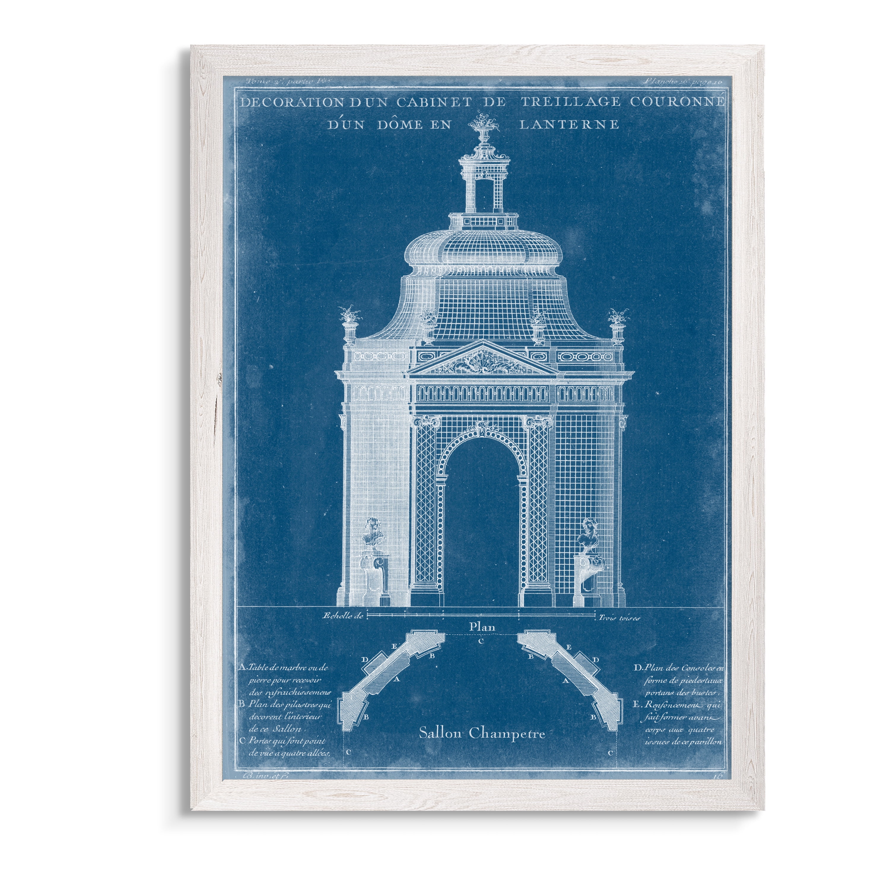 Wexford Home Garden Treillage Blueprint I-Framed - White - 22X30 ...