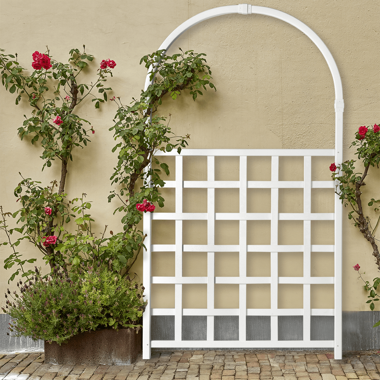Garden Trellis 42"W x 75"H for Climbing Plants, Vinyl Trellis Indoor ...