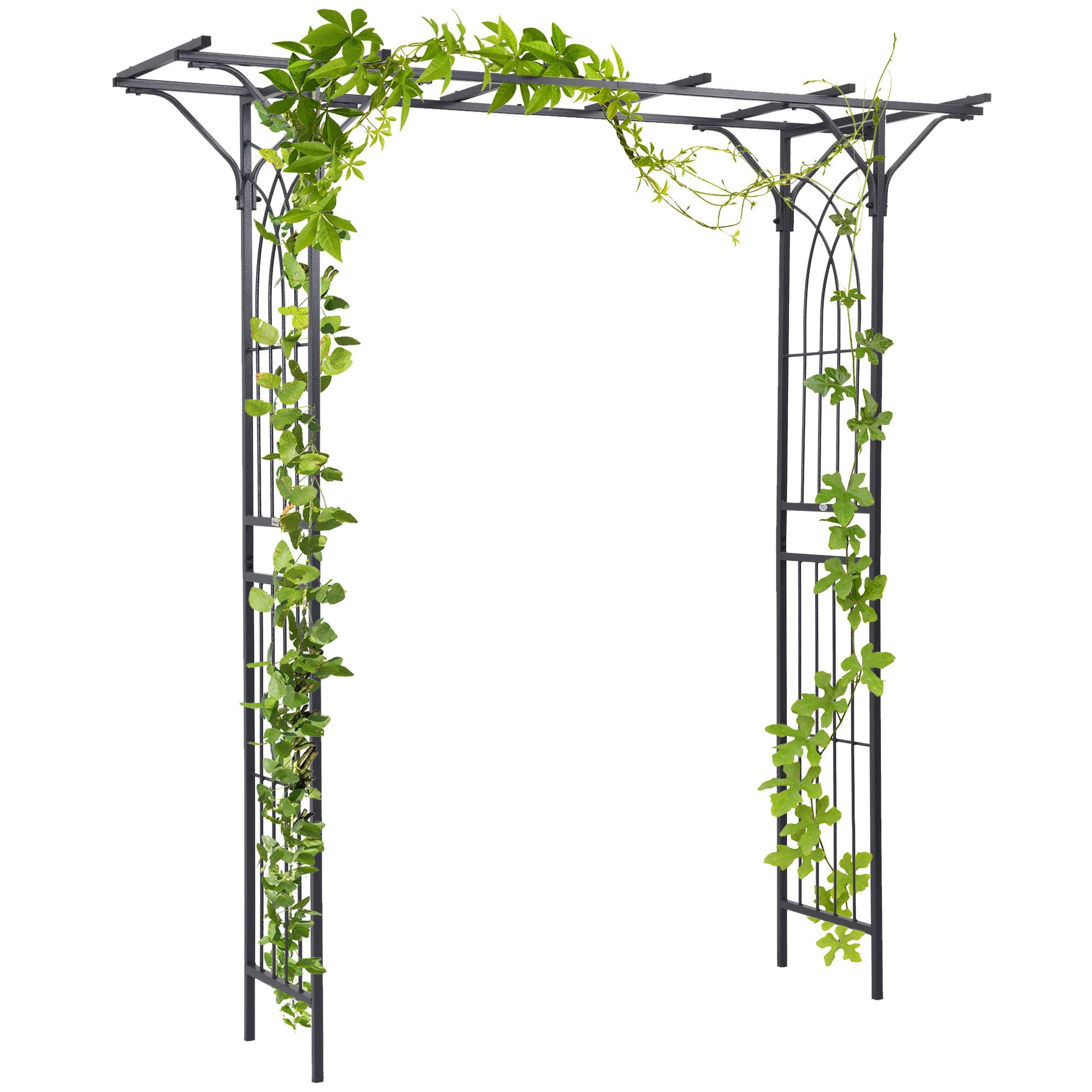 Garden Trellis Arch 82''Steel Elegant Scrollwork for Weddings & Gardens ...