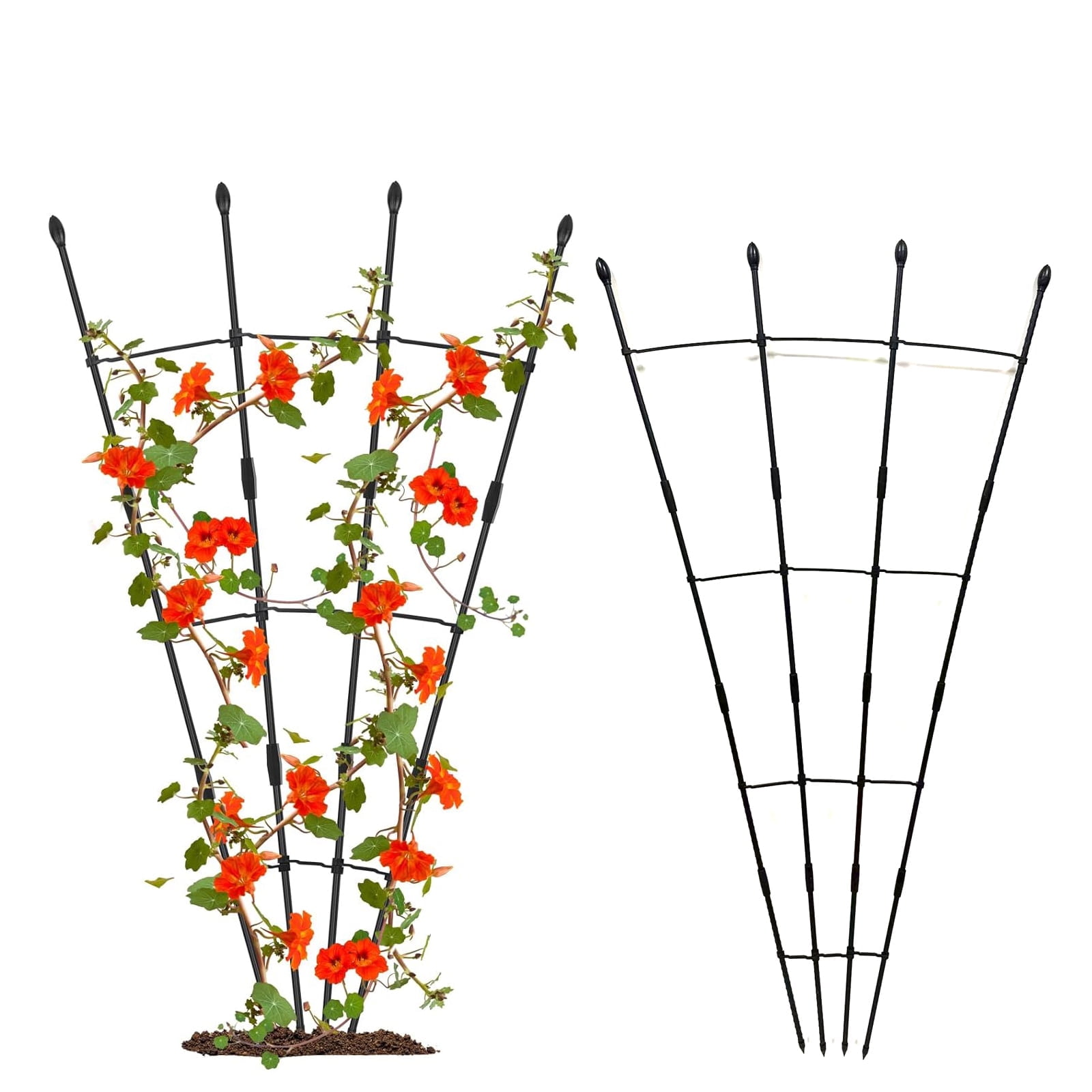 Garden Trellis for Climbing Plants, 63 Inch Trellis for Potted Plants ...