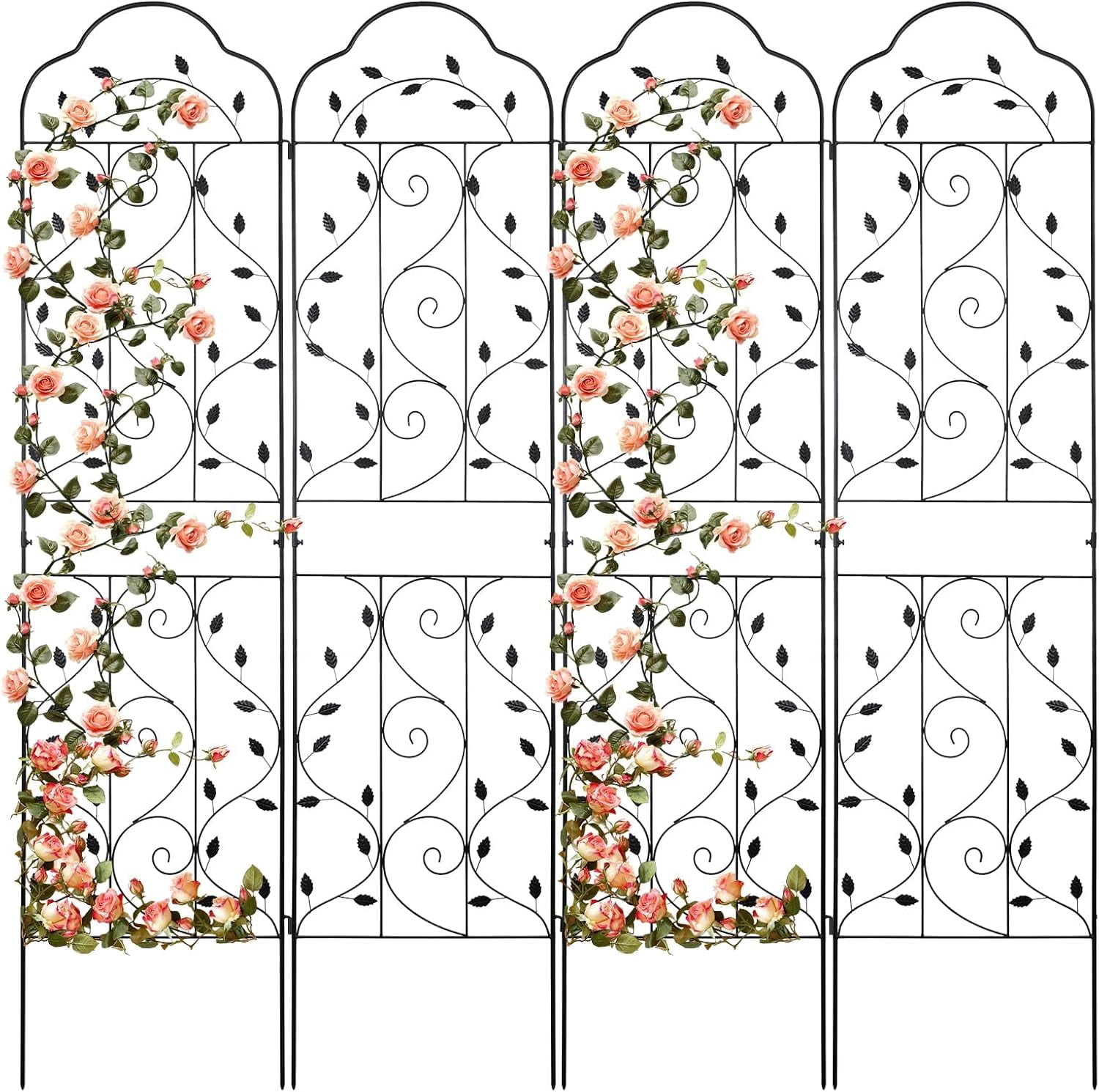Garden Trellis for Climbing Plants, 84 * 19 inch Tall Metal Trellis for ...