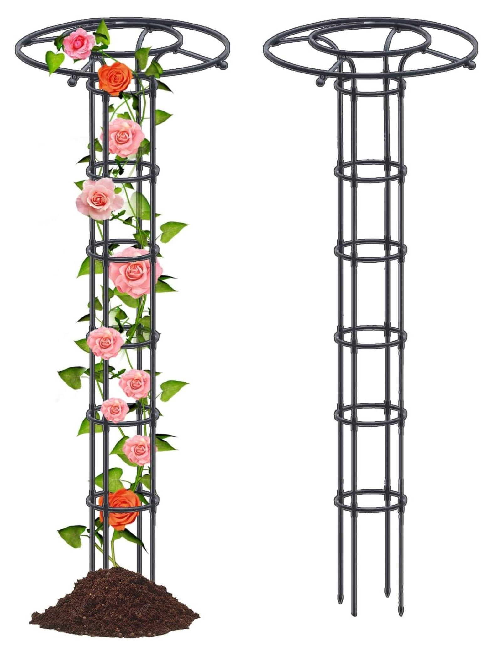 Garden Trellis for Climbing Plants and Flowers, 7Ft Tall Metal Plant ...