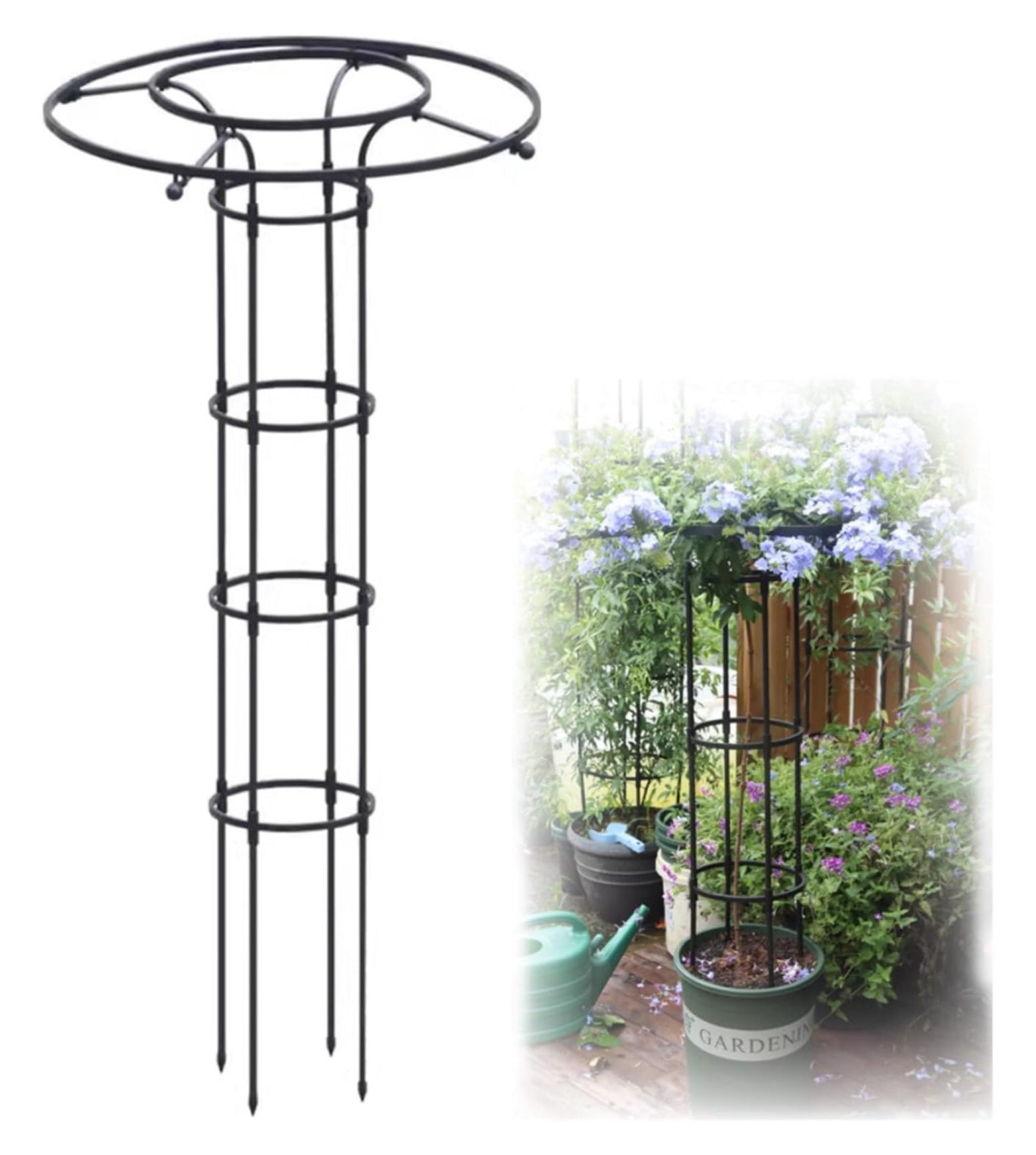 Garden Trellis for Climbing Plants and Flowers, Rustproof Vertical ...